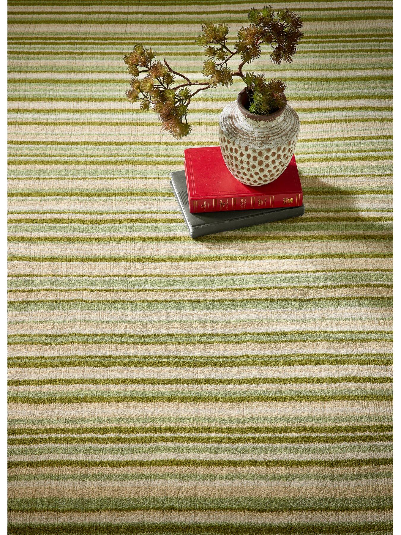 Very Home Fine Stripes Green Runner | Very