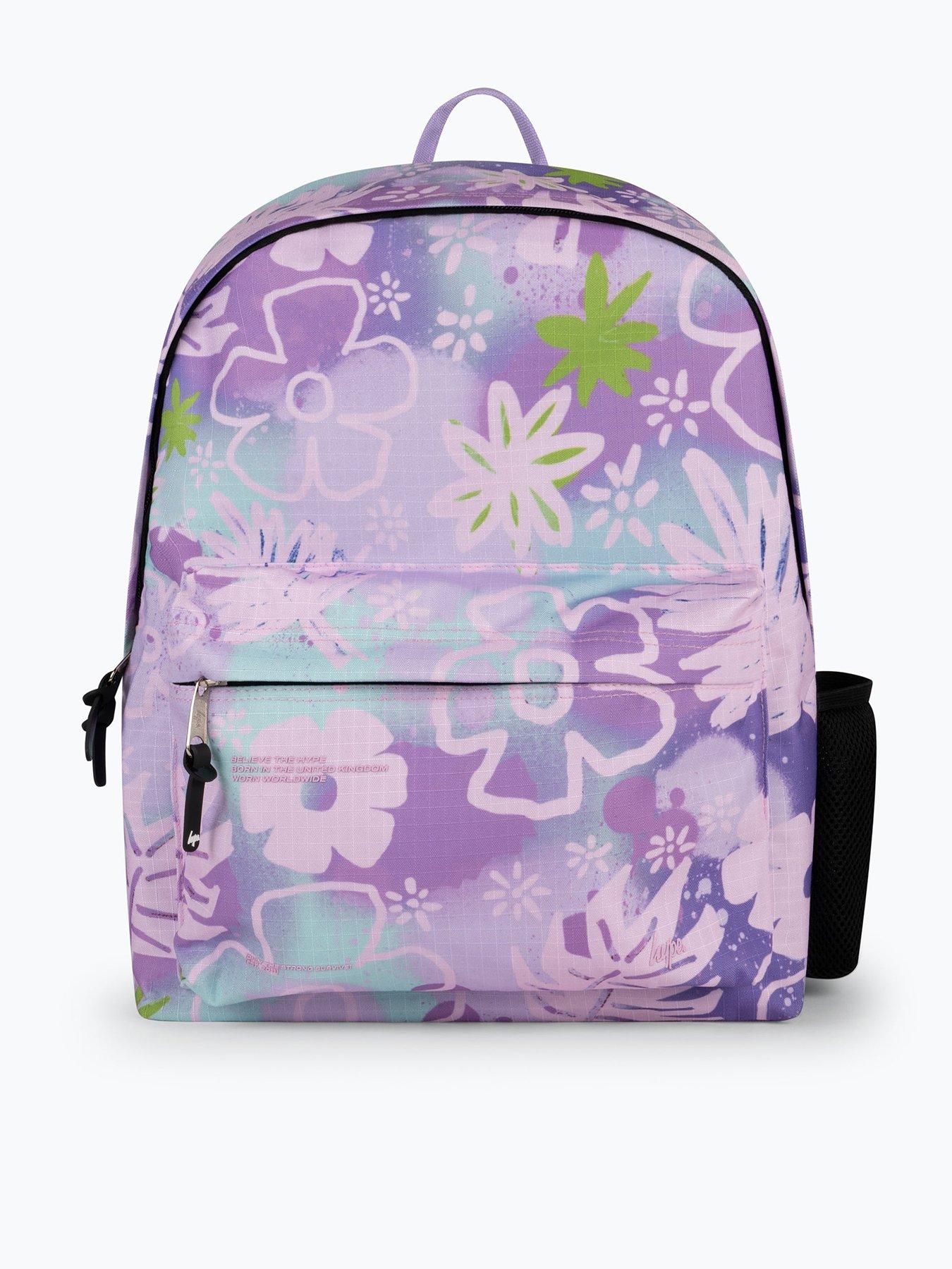 Hype Girls Floral Doodle Iconic Backpack - Purple | Very