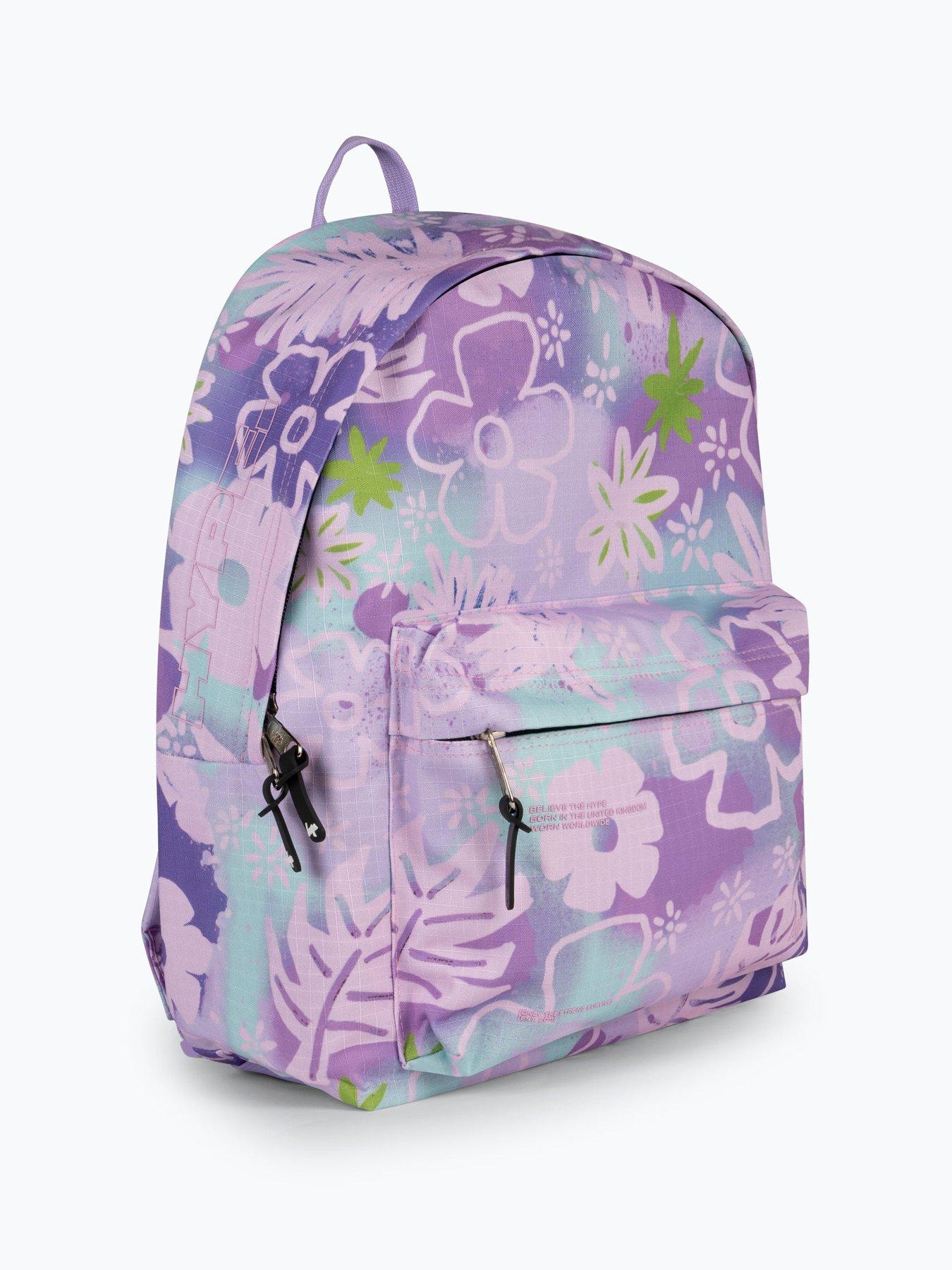 Hype Girls Floral Doodle Iconic Backpack - Purple | Very