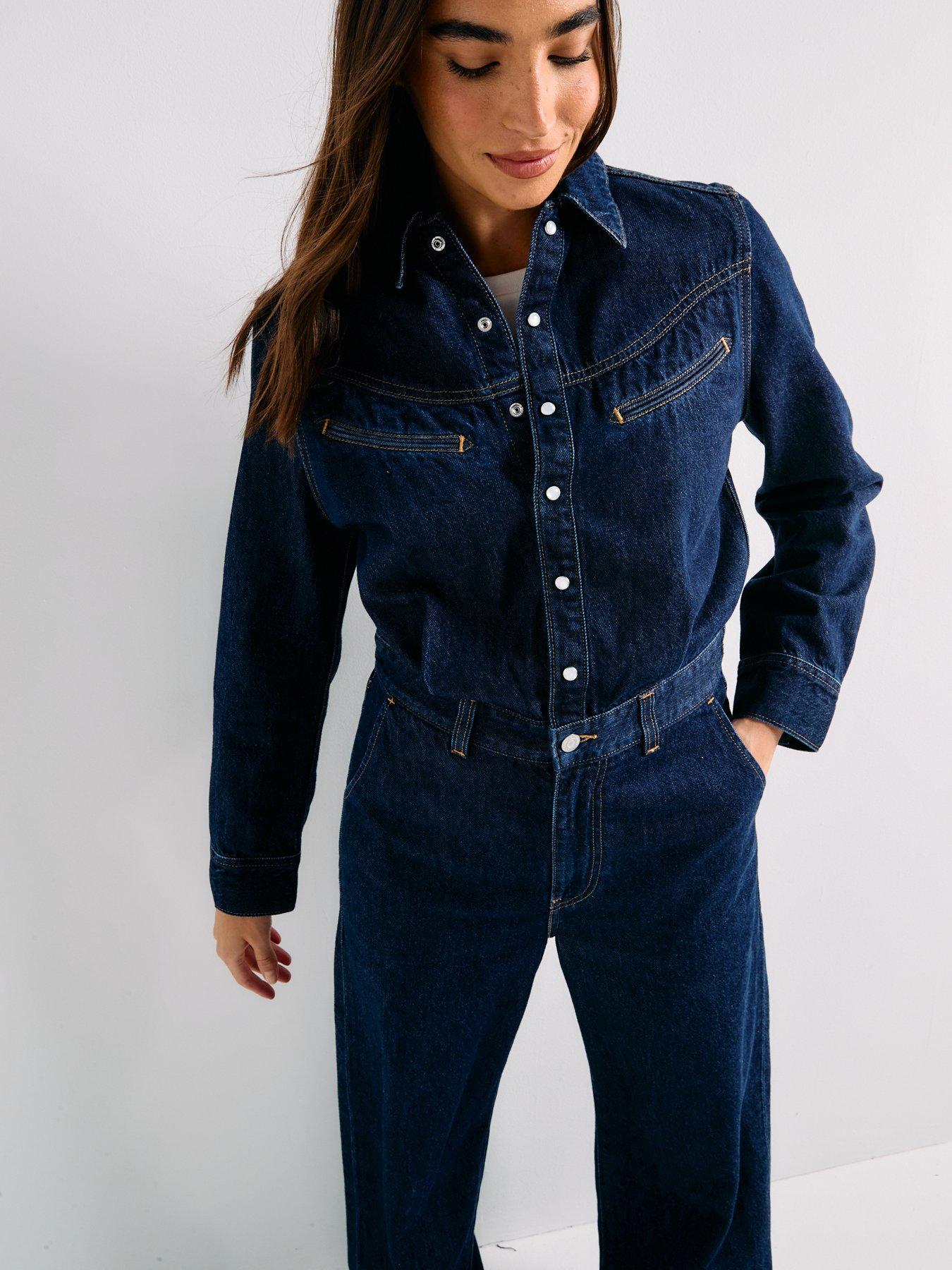 Levi's Rinoa Wide-Leg Jumpsuit - Reign Of The Rinse - Navy | Very