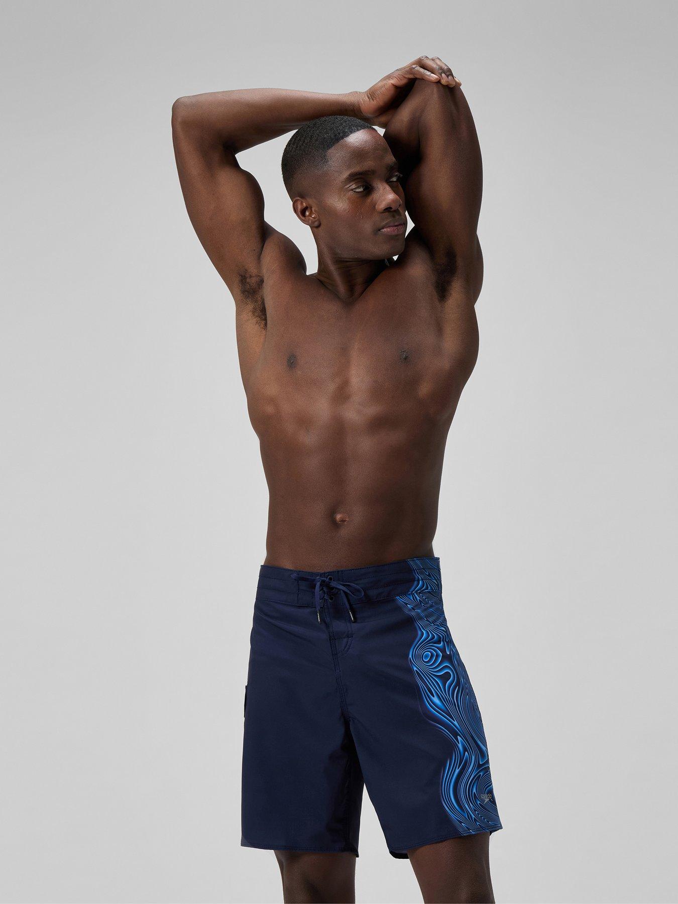 Speedo Mens The Lookout Boardshort 18 Inch Eng Print - Blue | Very