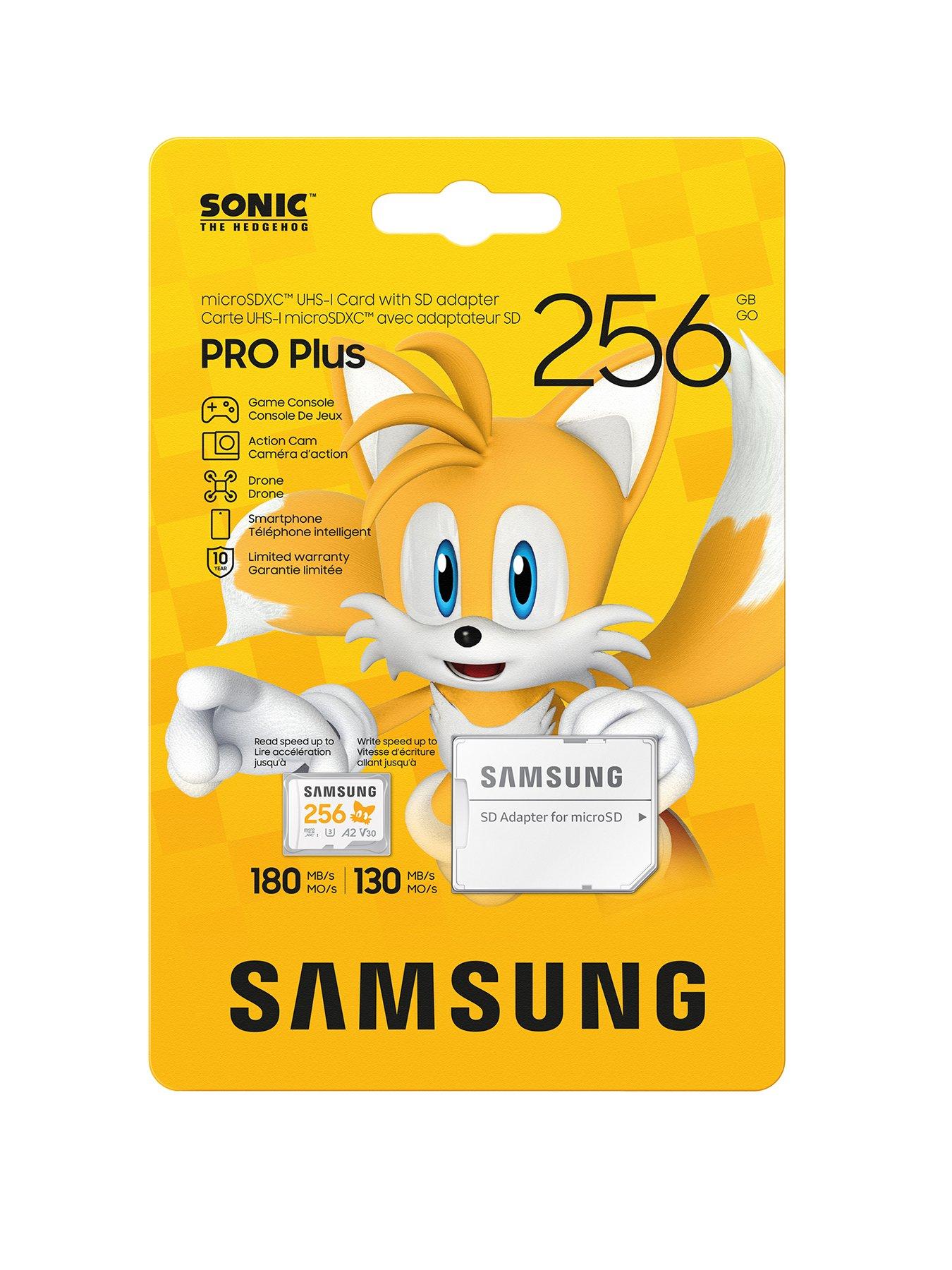 Samsung Sonic PRO Plus microSD Memory Card with Adapter, 256GB ...