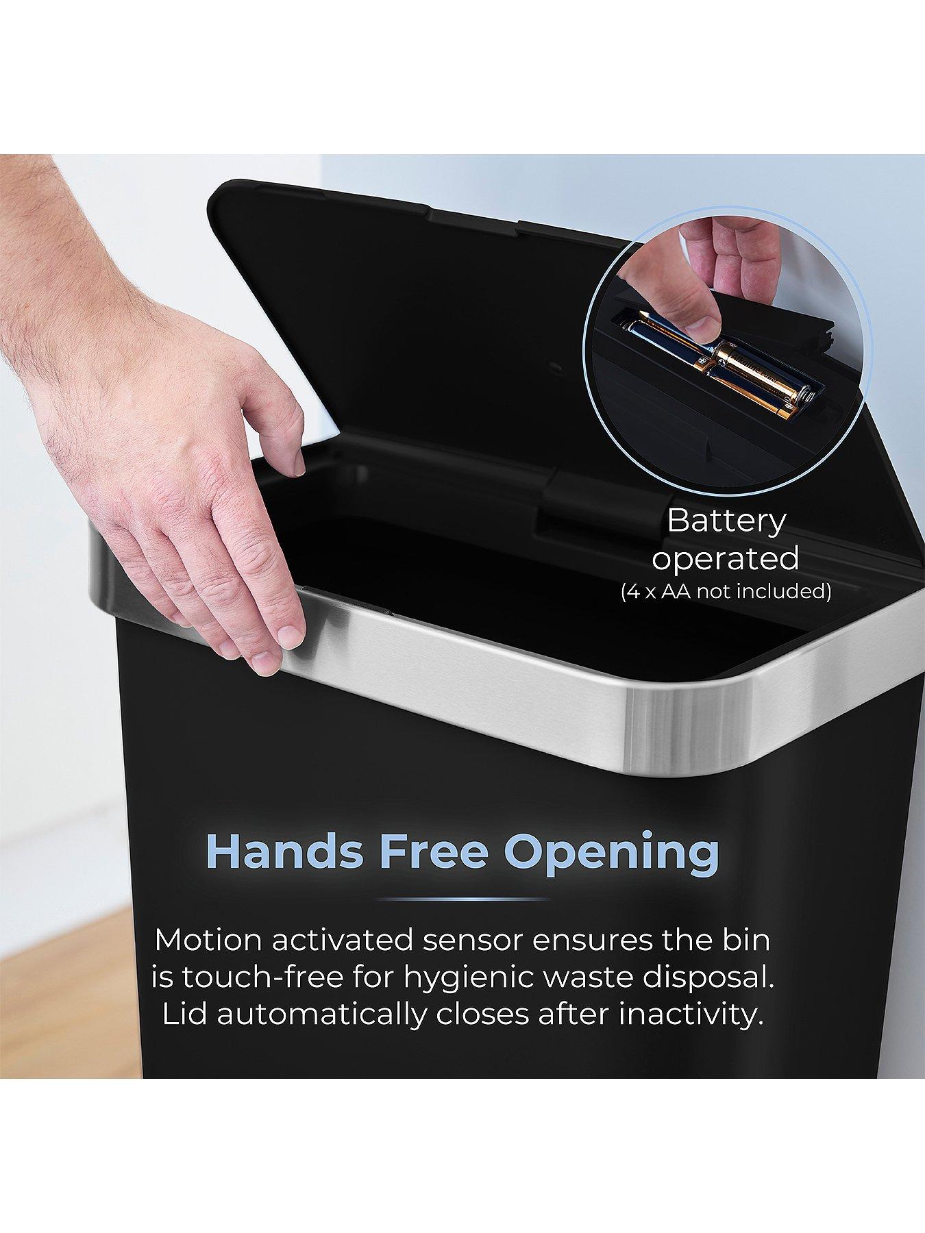 Tower 50l Rectangular Sensor Bin | Very