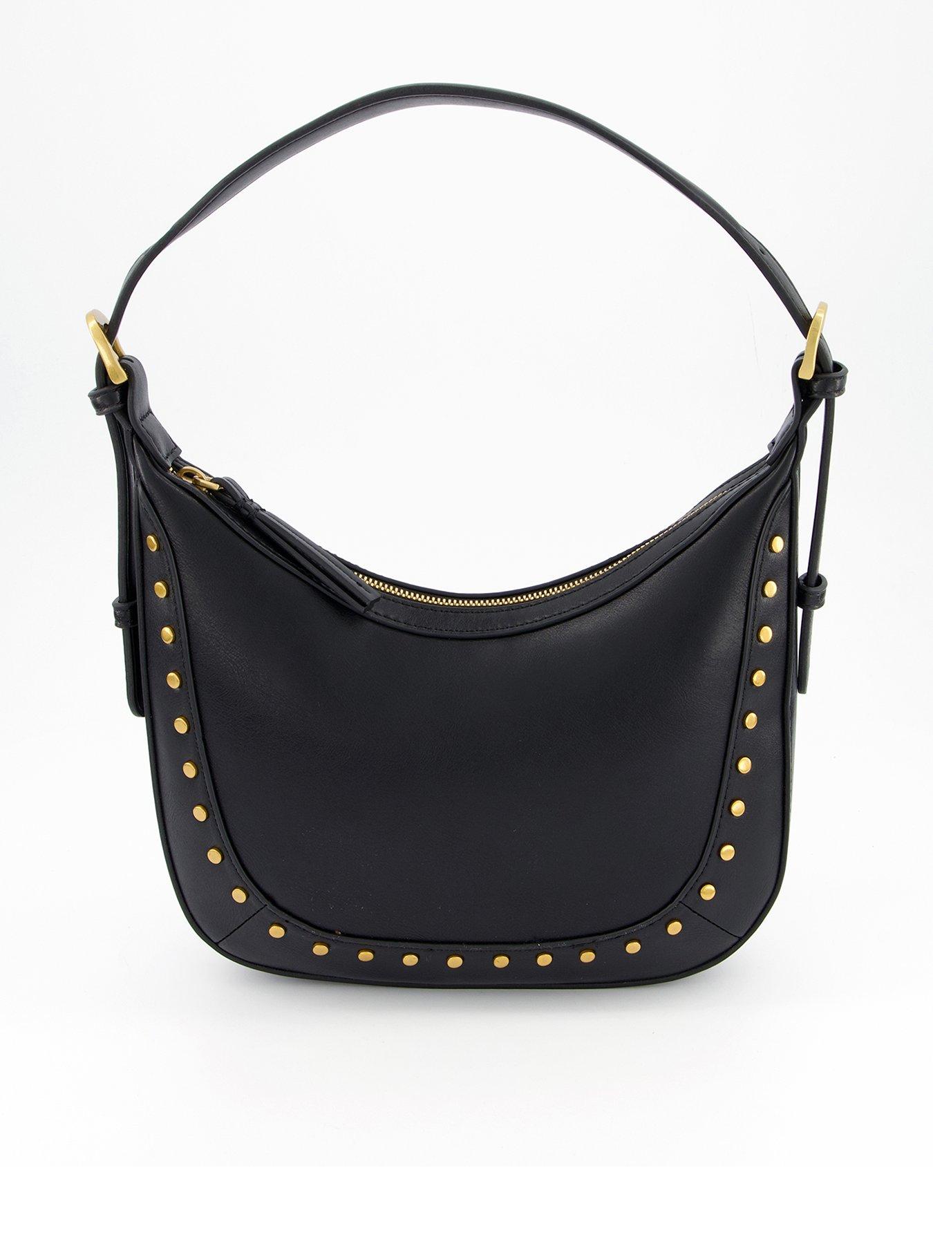 Mango Small Studded Shoulder Bag - Black | Very