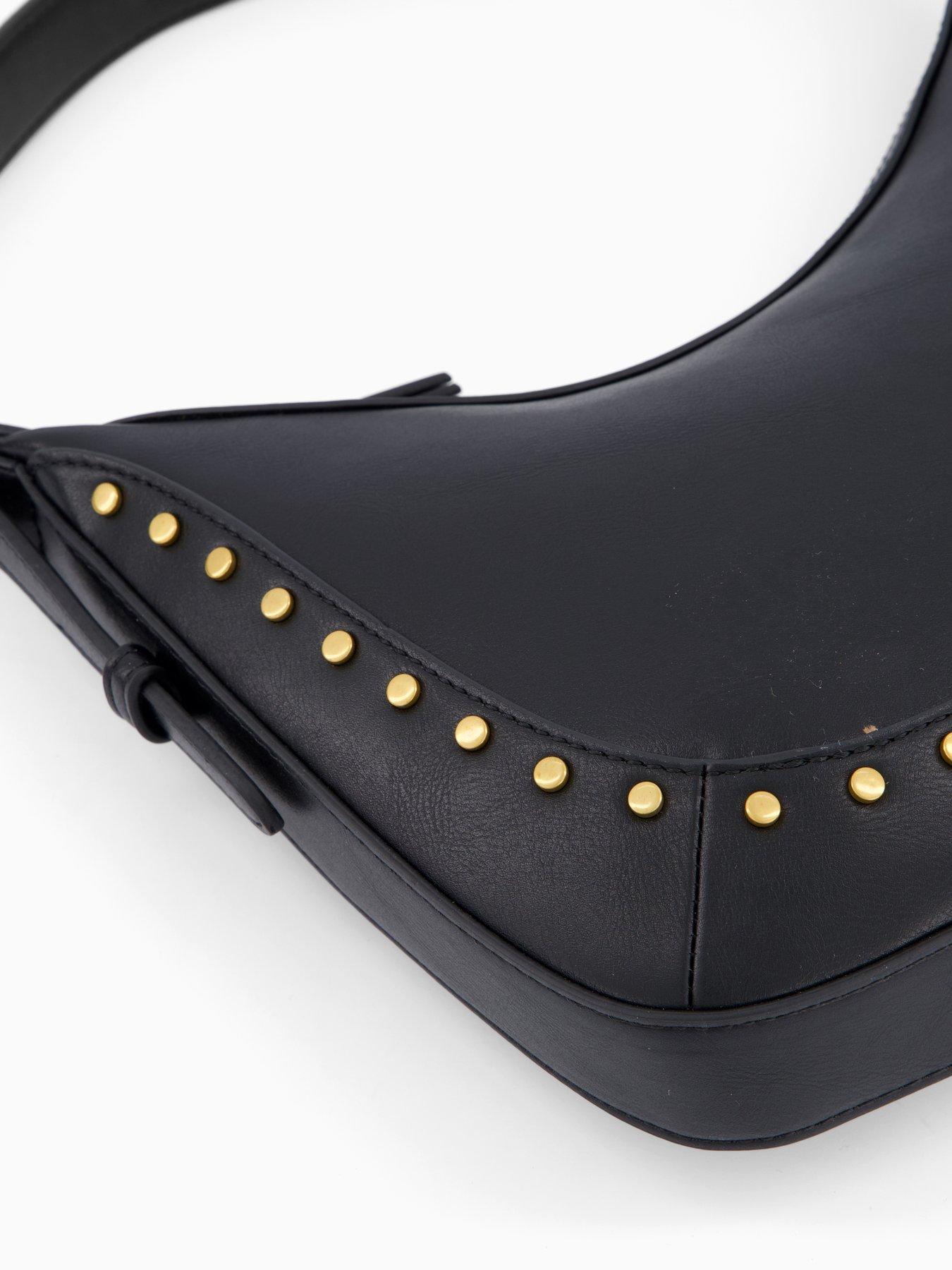 Mango Small Studded Shoulder Bag - Black | Very