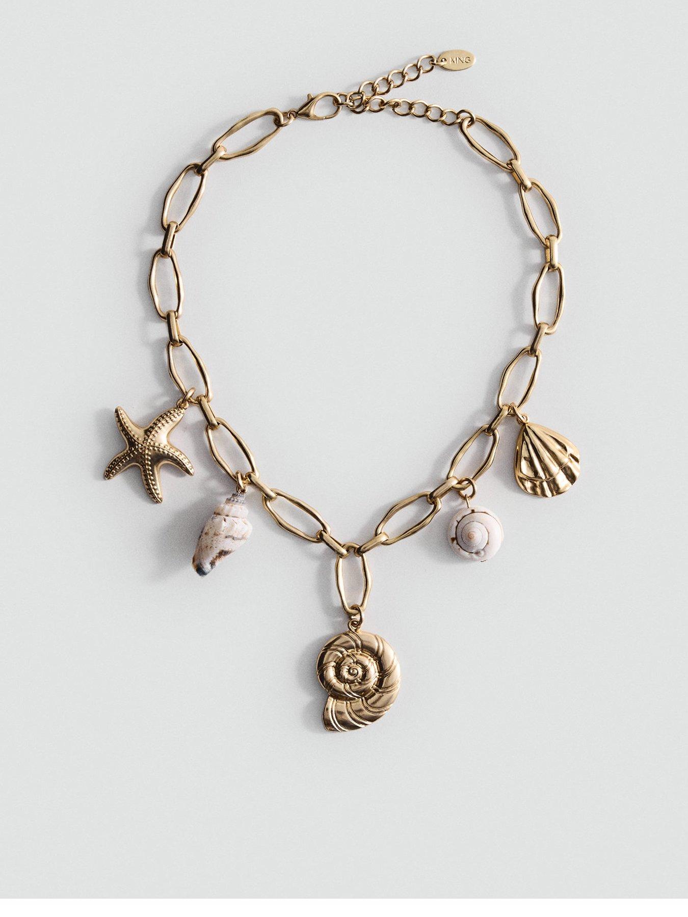 Mango Shells Bead Necklace - Gold | Very