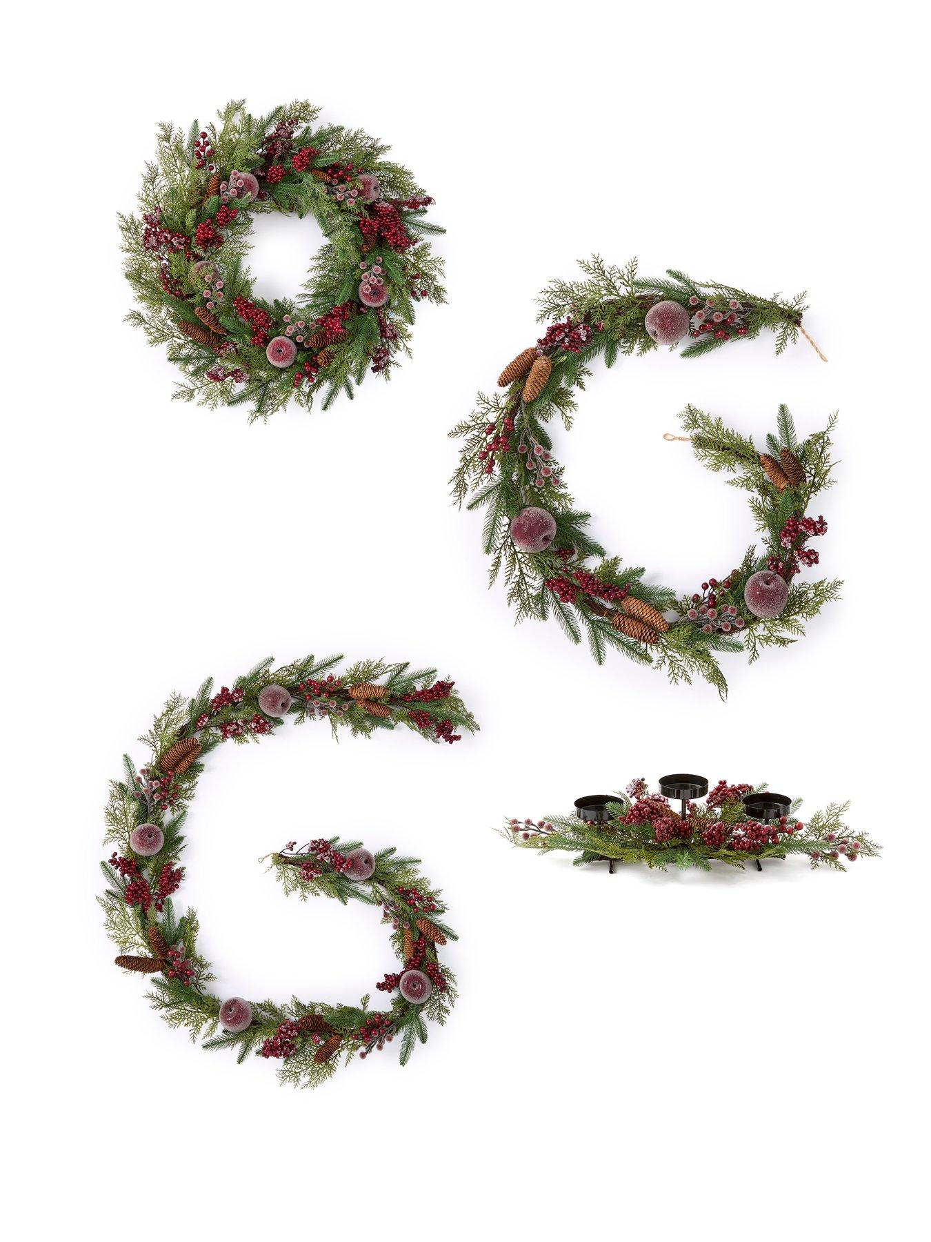 Very Home 90 cm Apple and Berry Christmas Wreath | Very