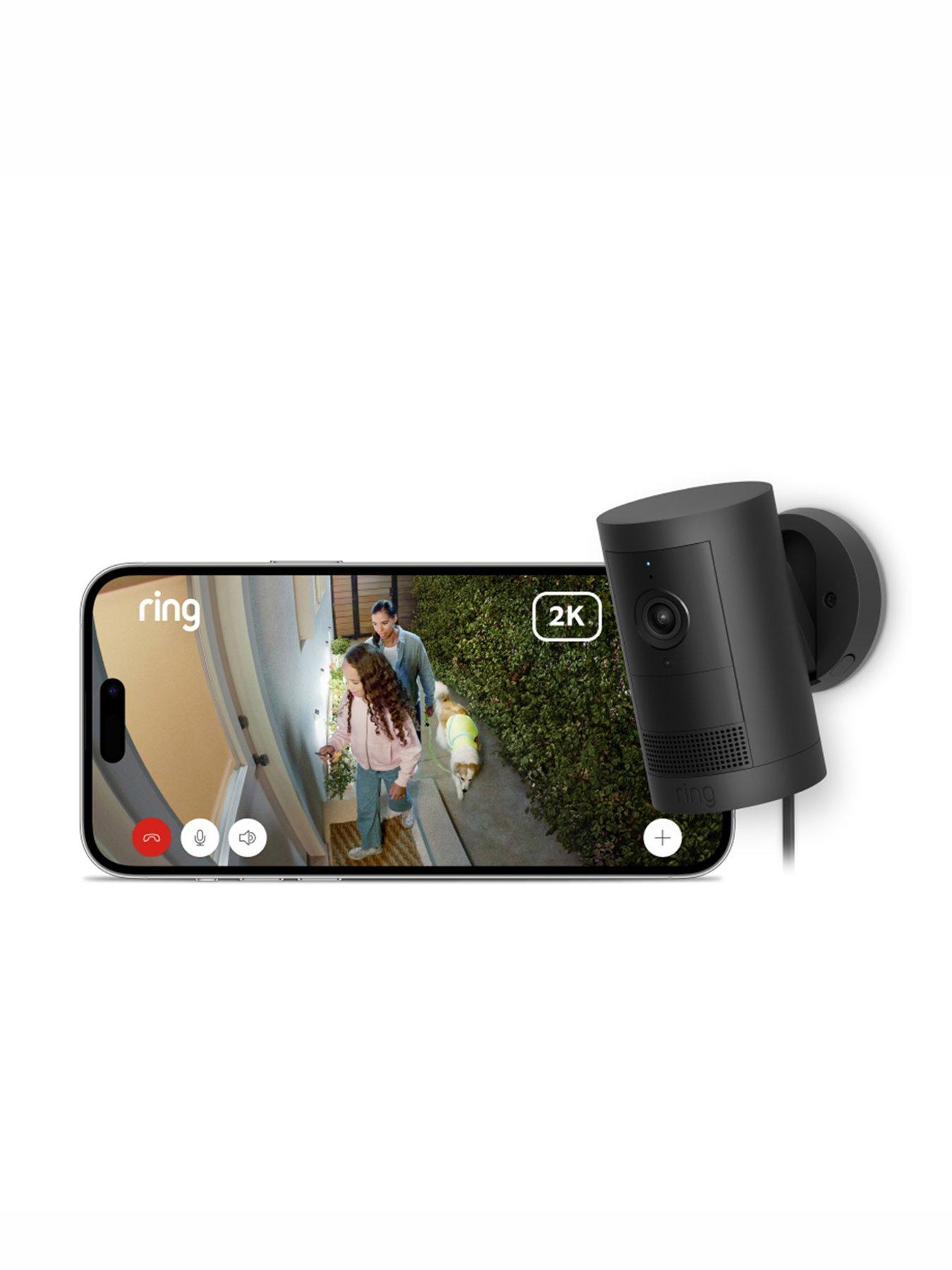 RING Outdoor Camera Plus Plug-in with 2k Video Smart Camera - Black | Very