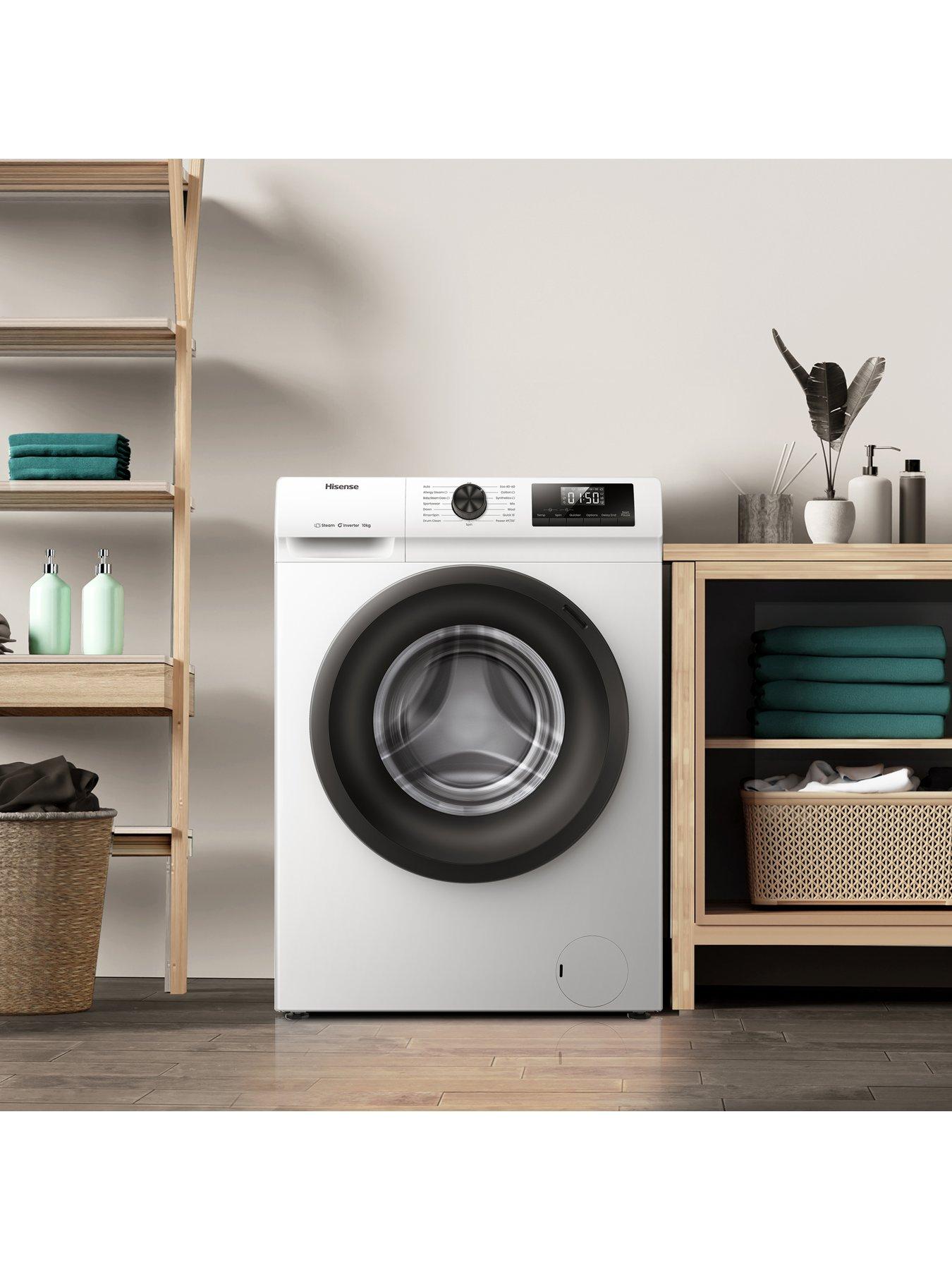 Hisense 1 Series Steam WF1Q1041BW 10 kg Steam 1400 Spin Washing Machine ...