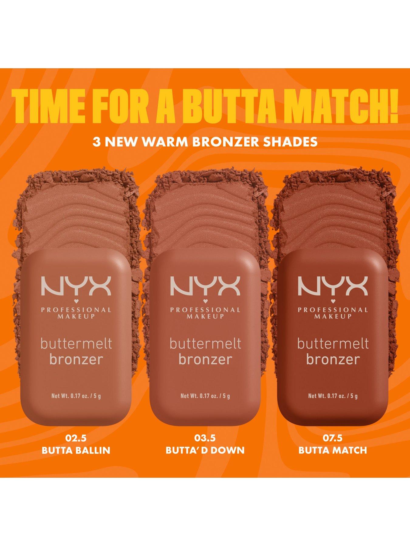 NYX PROFESSIONAL MAKEUP Buttermelt Bronzer, Powder Bronzer, 12 HR Wear ...