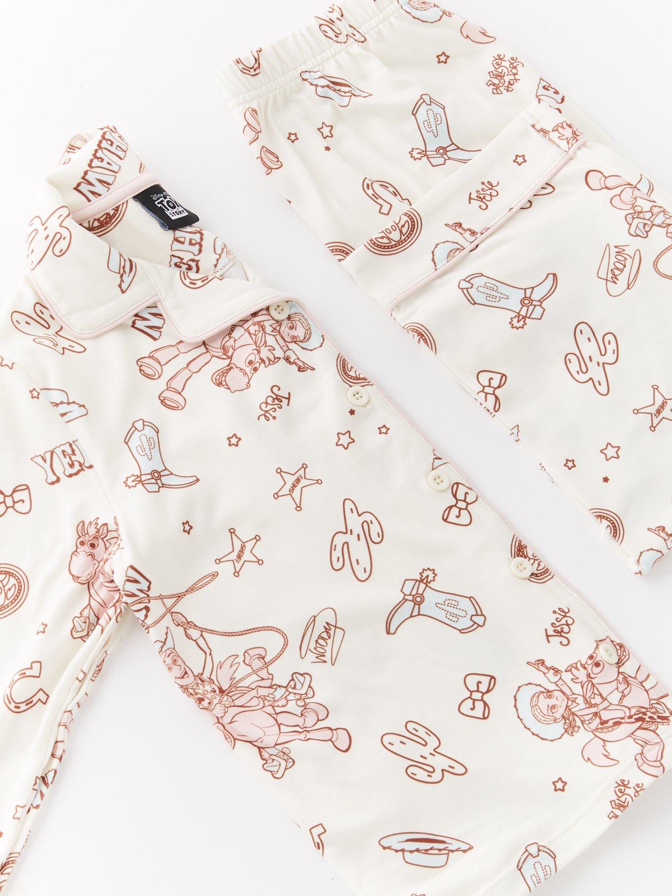 Toy Story Disney Toy Story Button Down Cowboy Pyjamas - Cream | Very