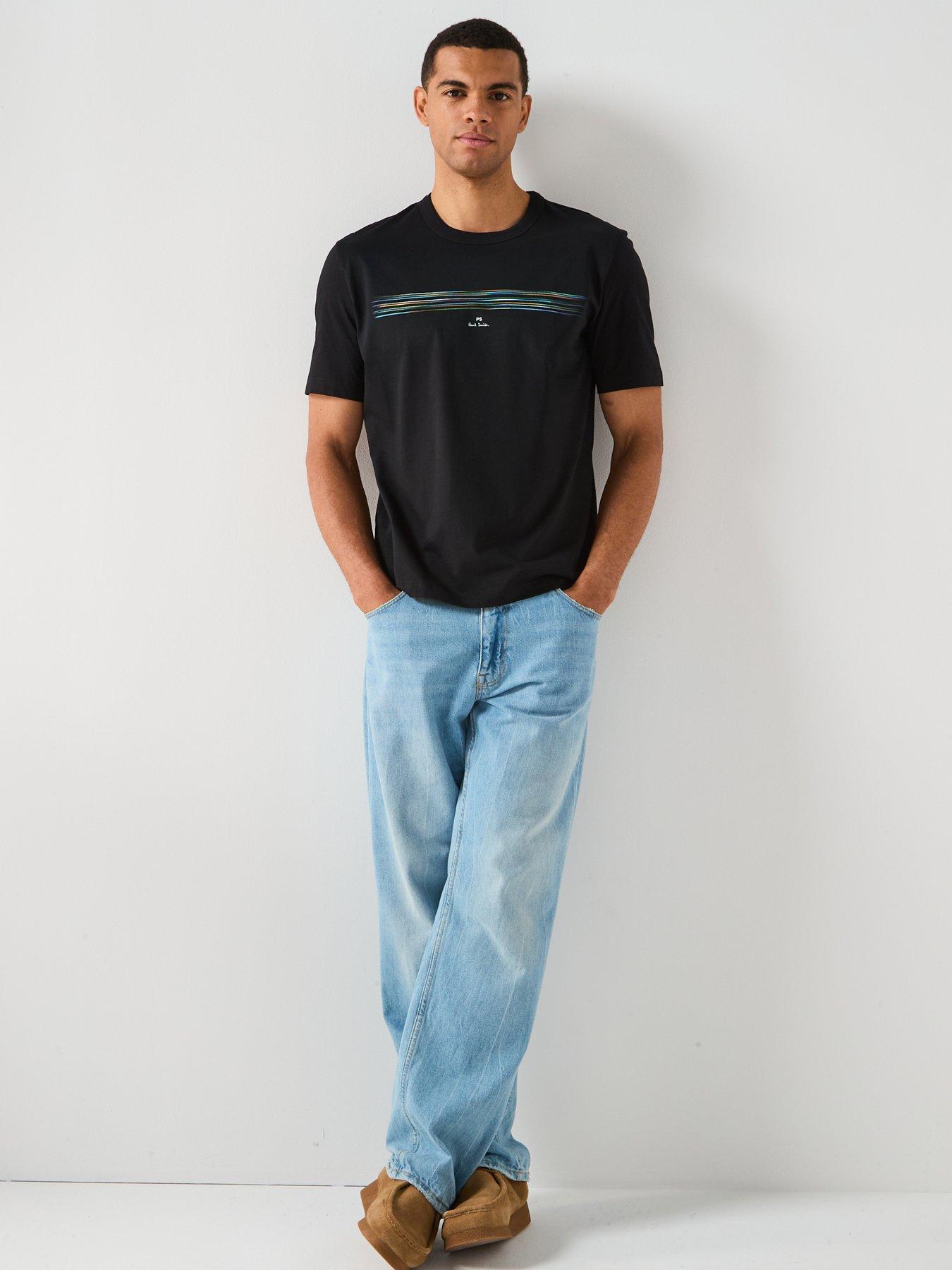 PS PAUL SMITH Stripe Graphic Logo T-Shirt - Black | Very
