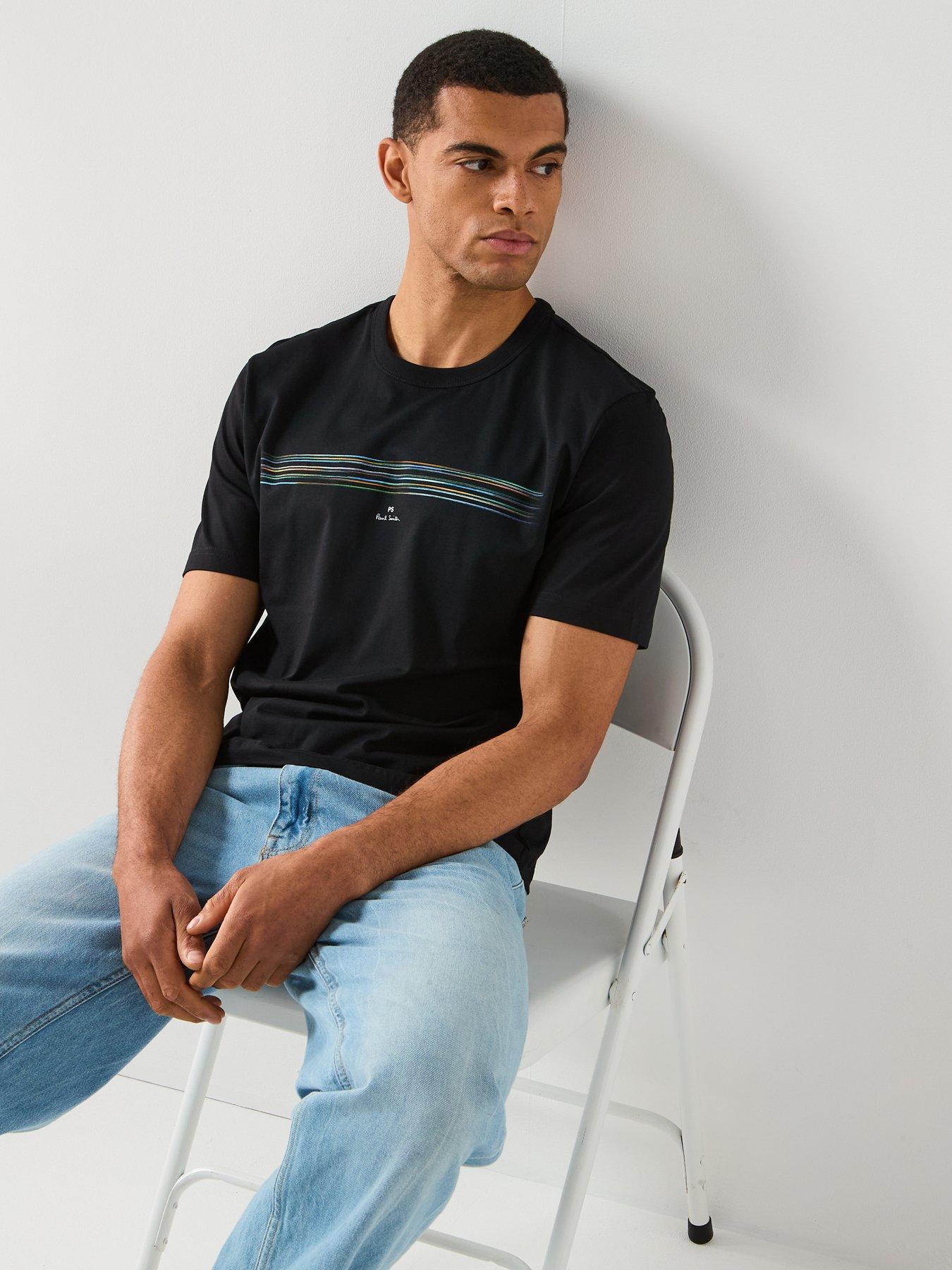 PS PAUL SMITH Stripe Graphic Logo T-Shirt - Black | Very