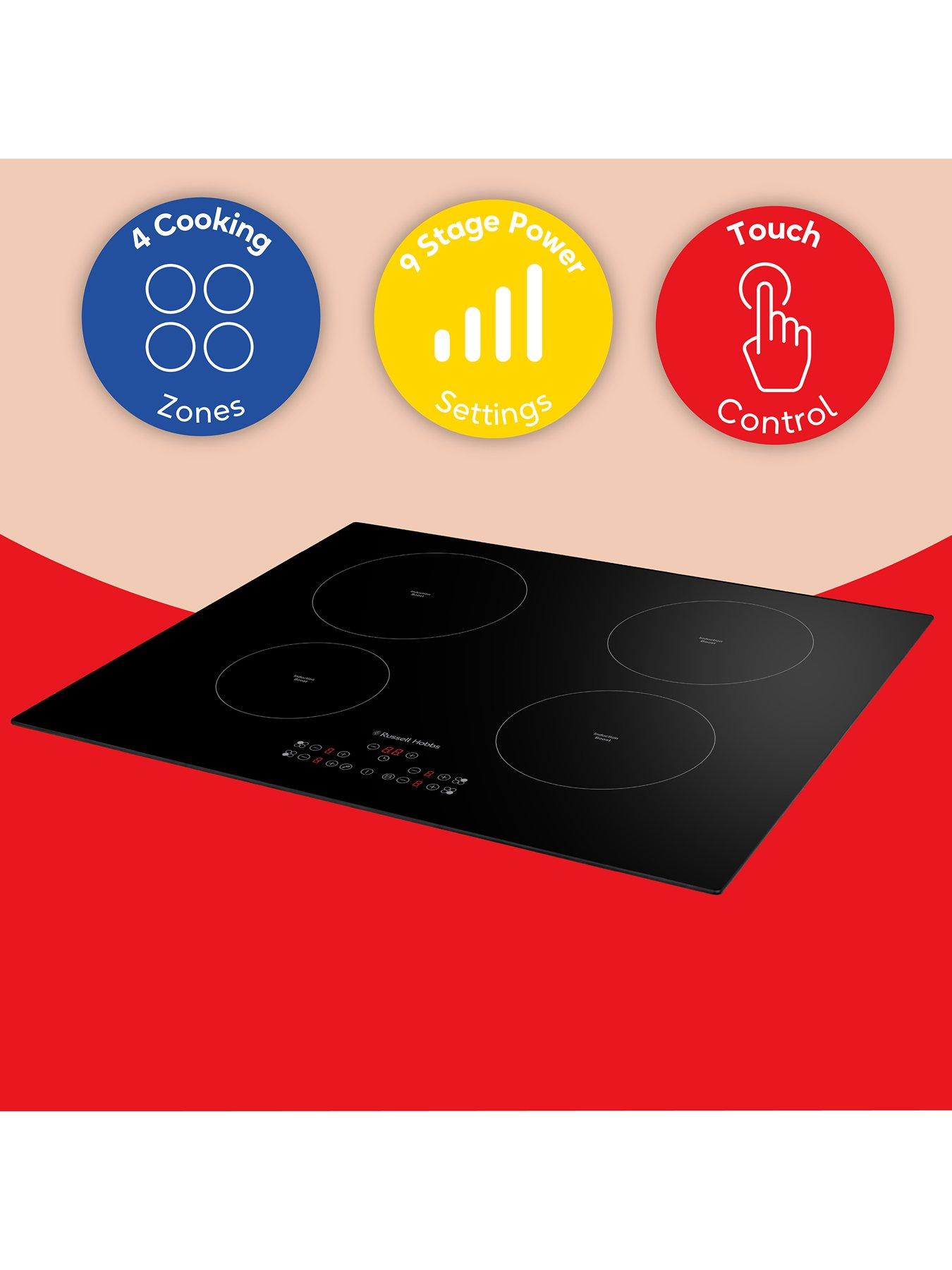 Russell Hobbs RH60IH413B 59cm 4 Zone Induction Hob with Touch Control ...