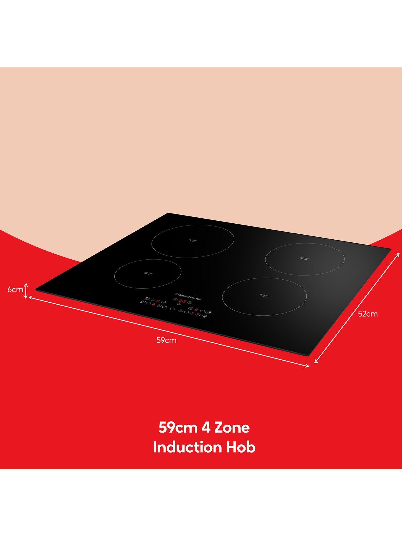 Russell Hobbs RH60IH413B 59cm 4 Zone Induction Hob with Touch Control ...