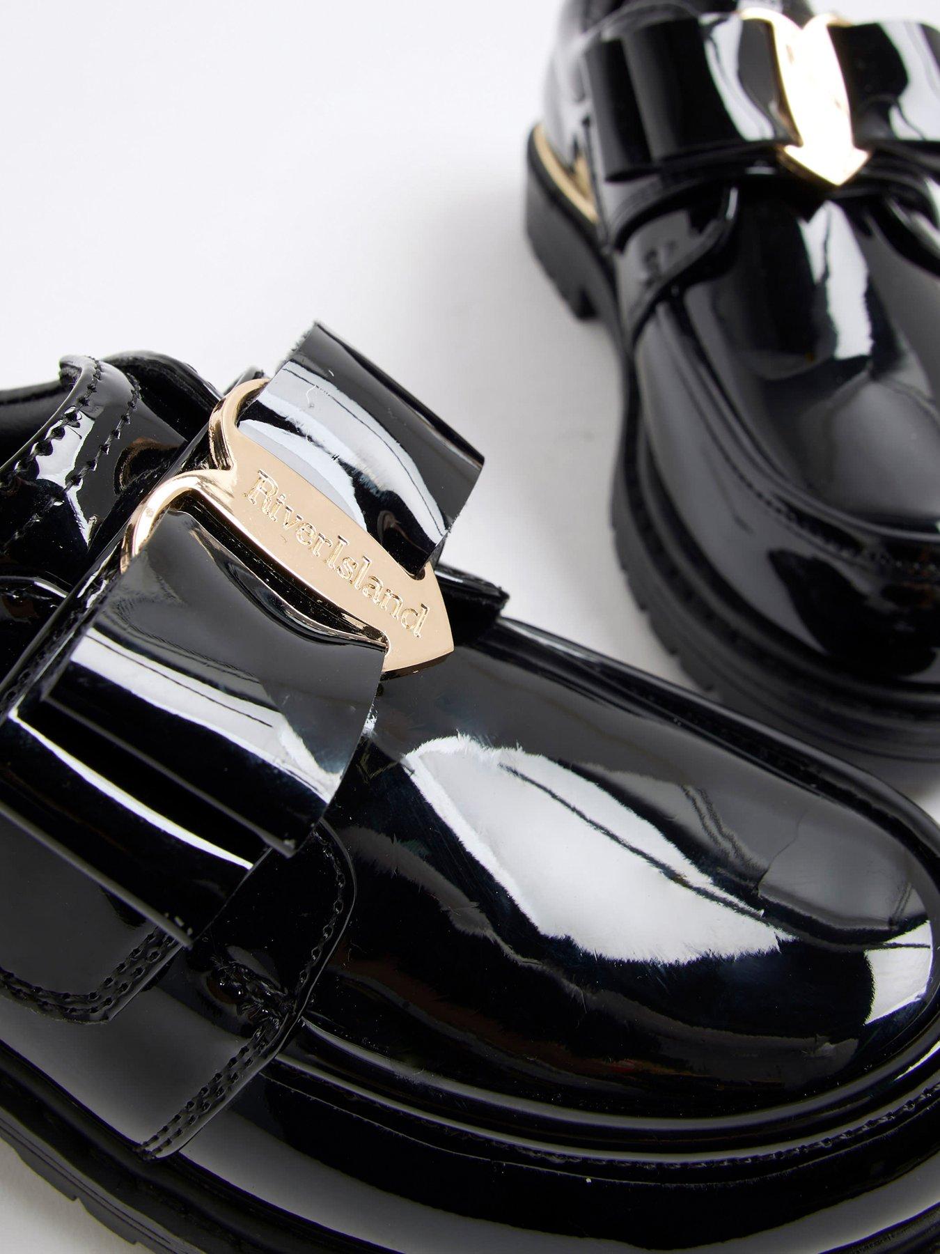 River Island Older Girls Chunky Bow Strap Shoes - Black | Very