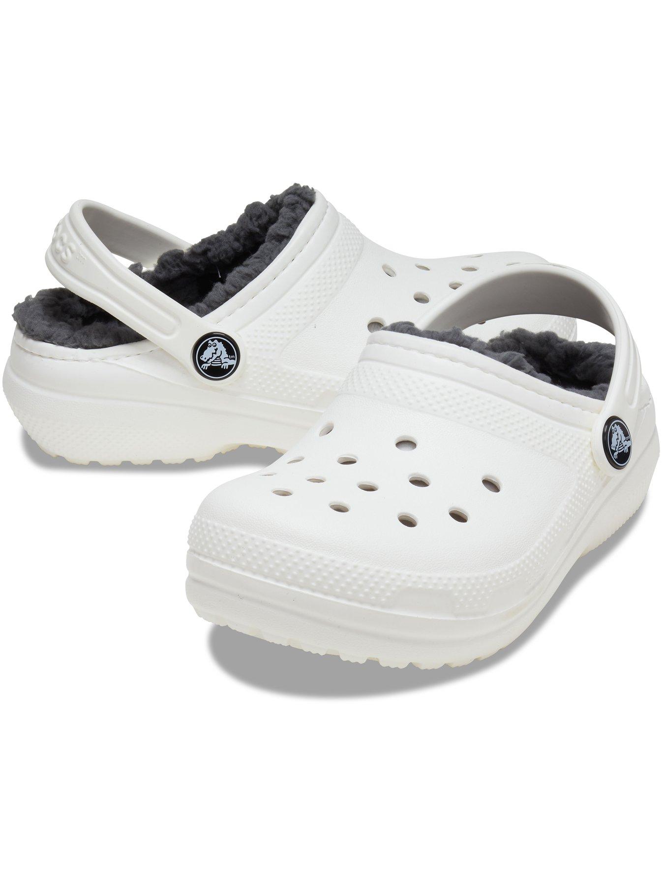 Crocs Infant / Junior Classic Lined Clogs T - White | Very