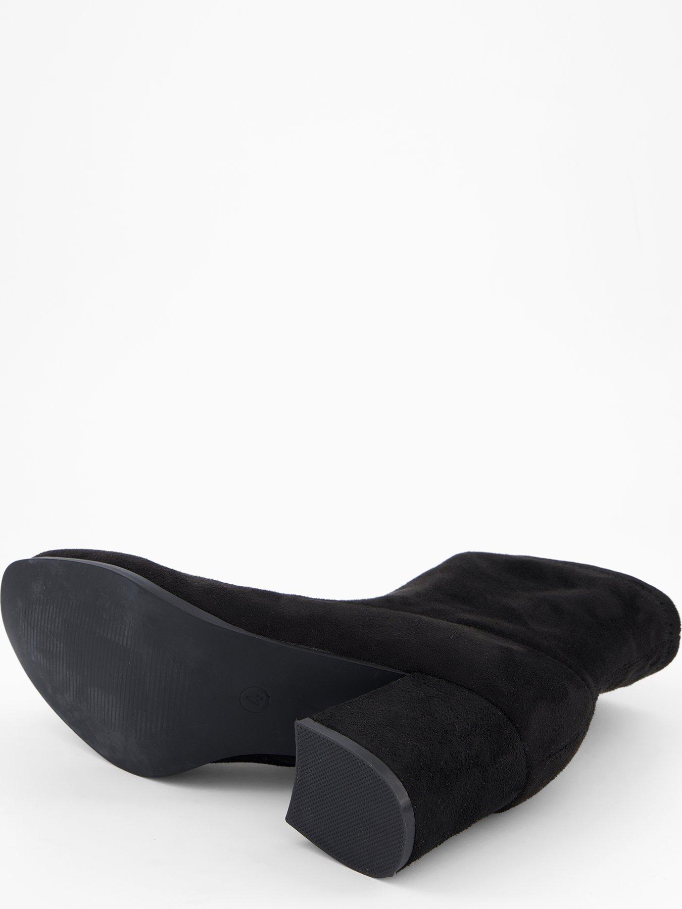 The Very Collection Wide Fit Ankle Sock Boot - Black | Very