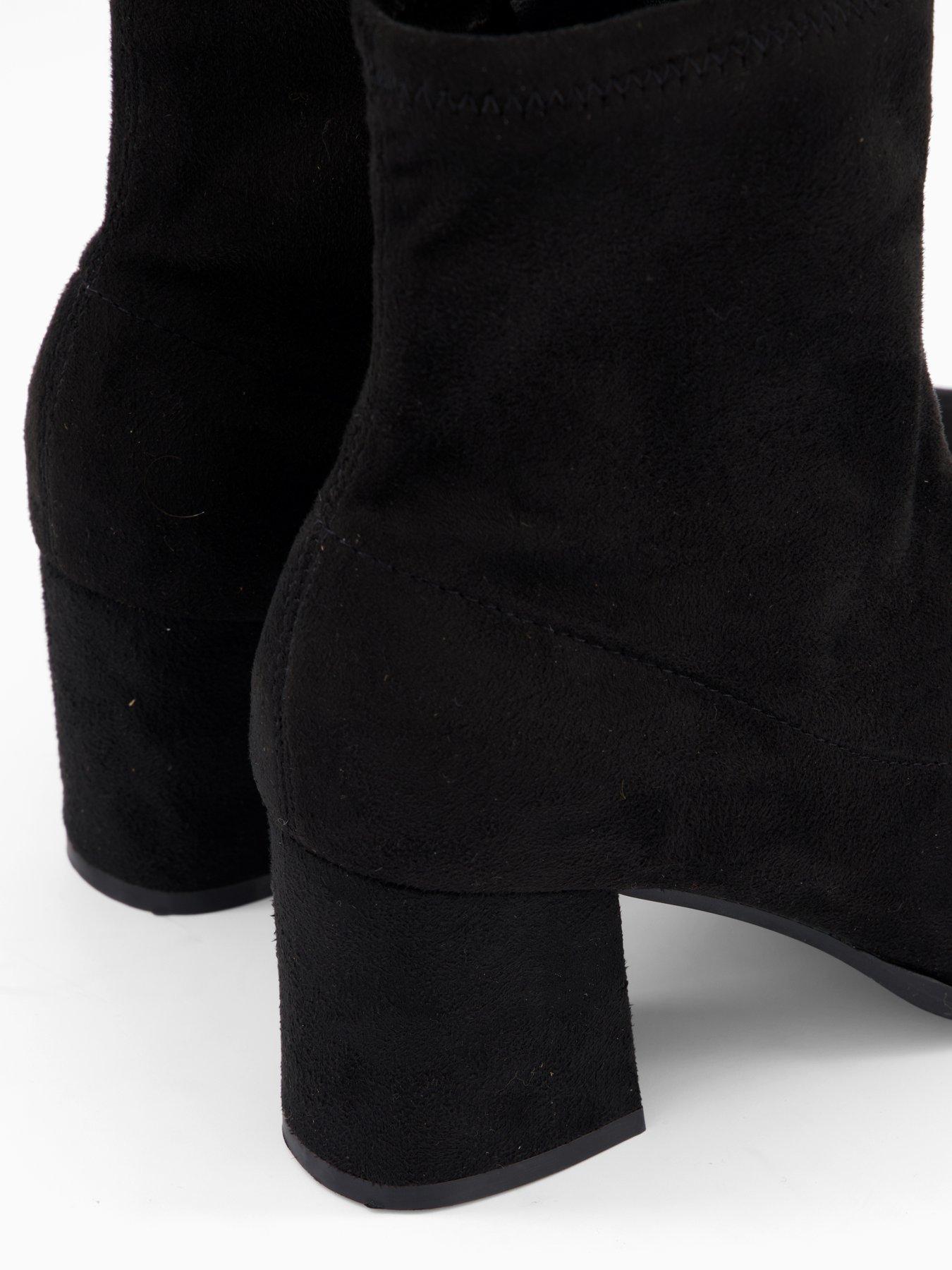 The Very Collection Wide Fit Ankle Sock Boot - Black | Very