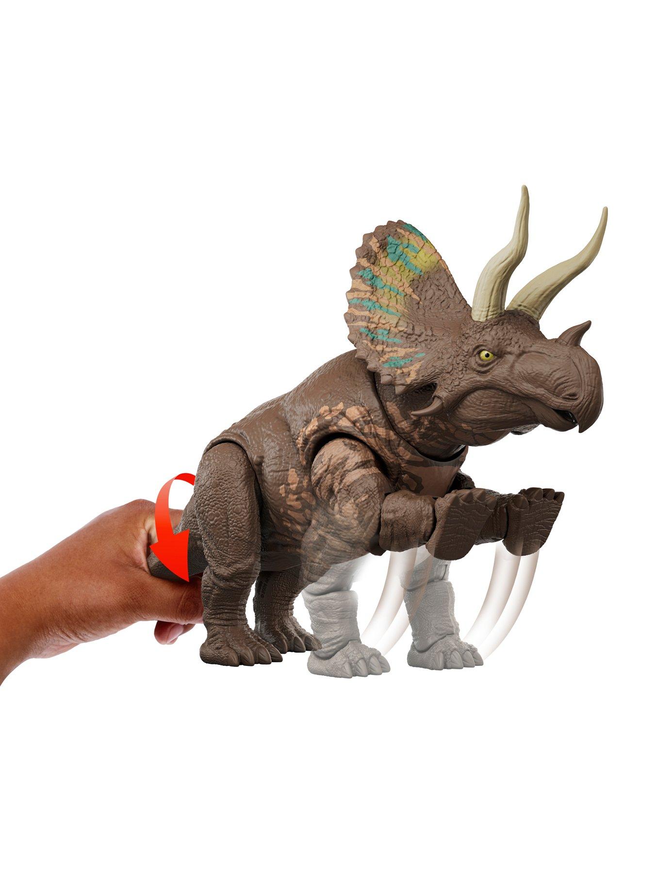 JURASSIC WORLD Rebirth Gigantic Thrashers Eotriceratops Dinosaur Figure ...
