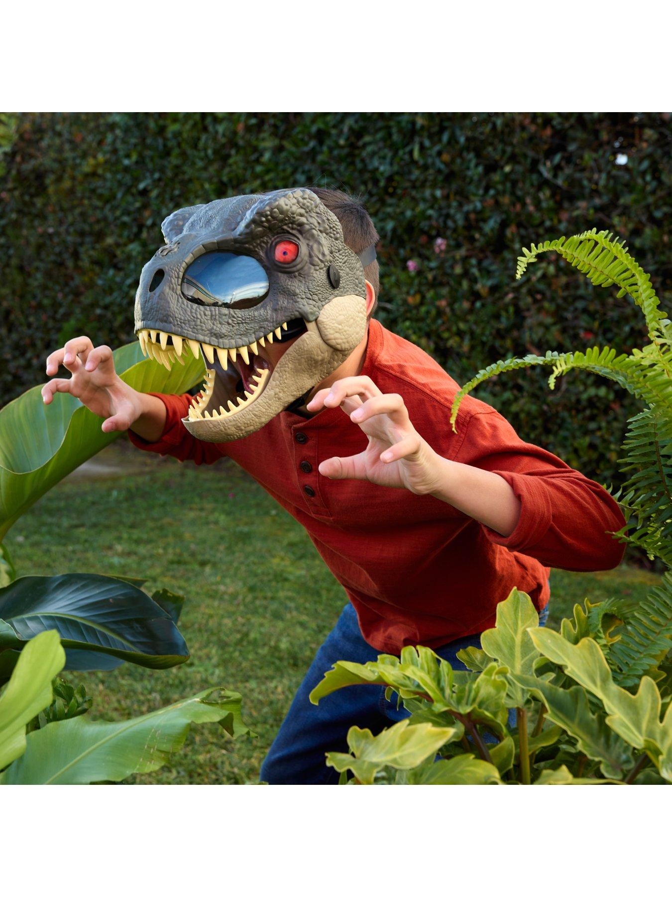 JURASSIC WORLD Rebirth T-Rex Rage N Roar Mask with LED Light Up Eyes ...