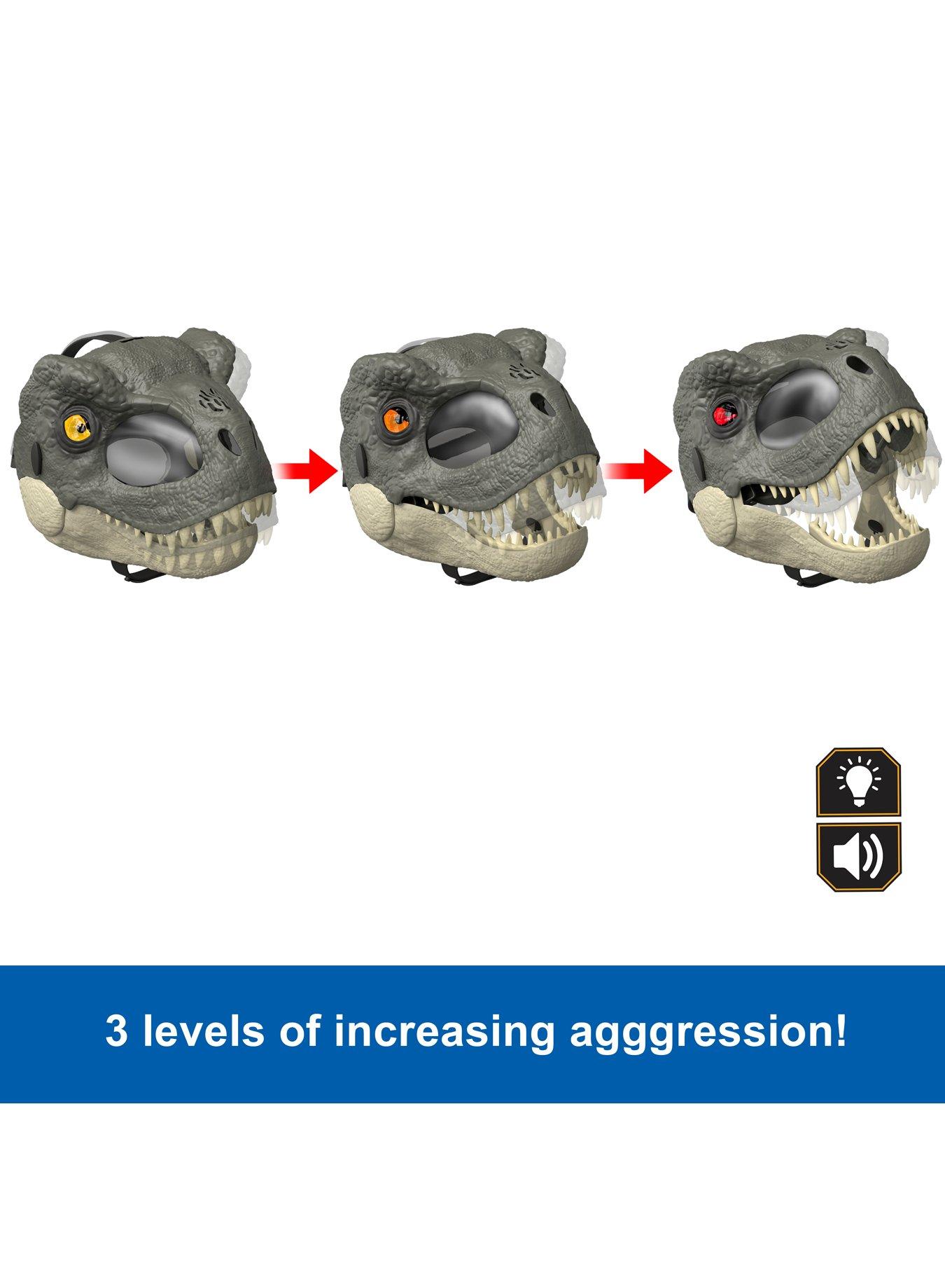 JURASSIC WORLD Rebirth T-Rex Rage N Roar Mask with LED Light Up Eyes ...