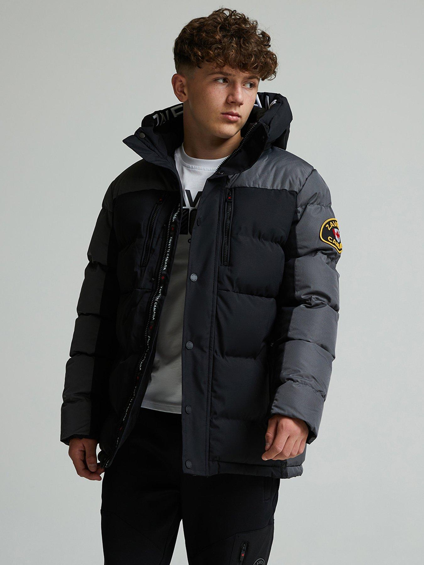 Zavetti Canada Junior Boys Raffino Colourblock Puffer Jacket - Black | Very