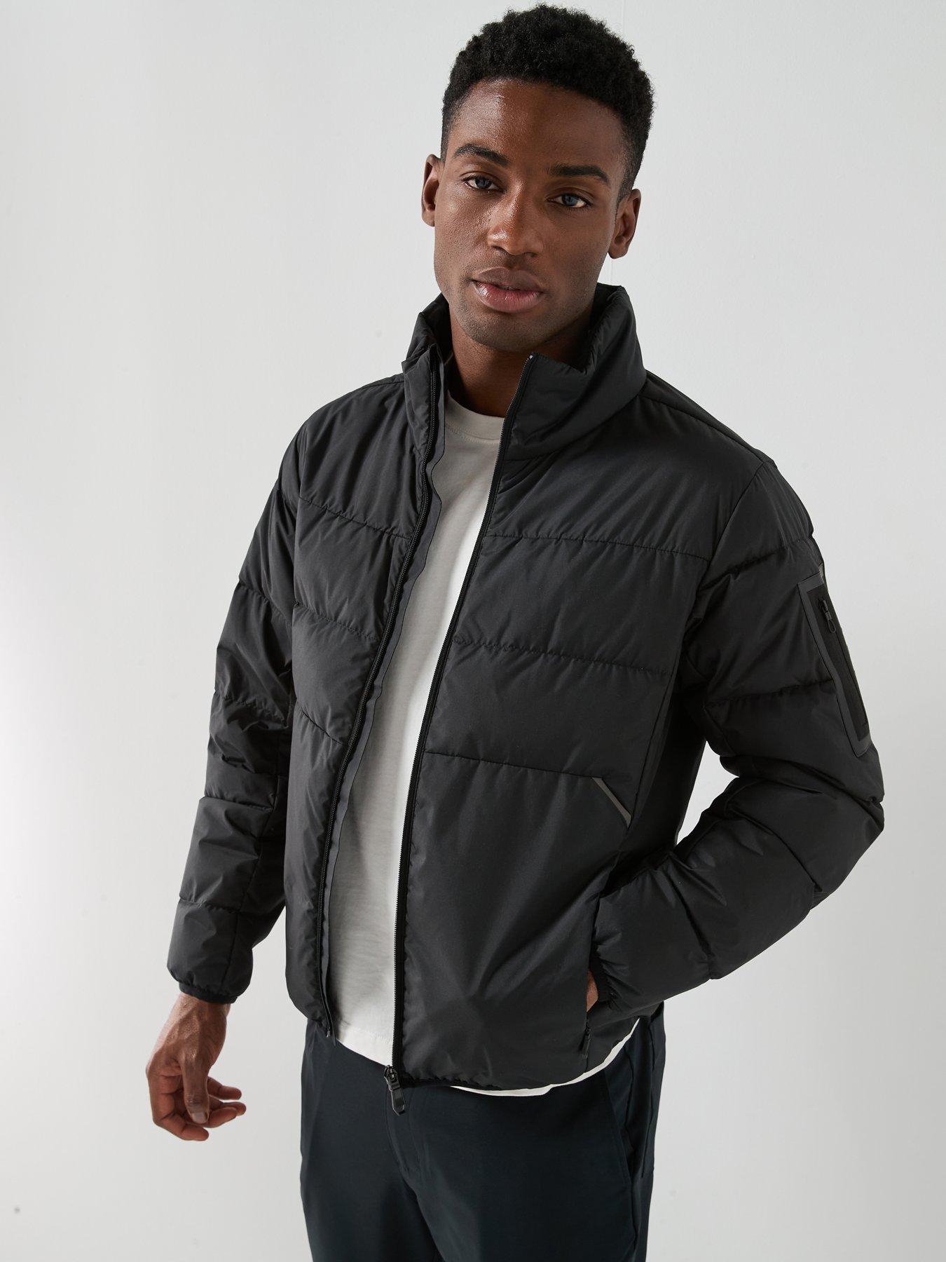 BOSS Urbanex Regular Fit Midweight Puffer Jacket - Black | Very