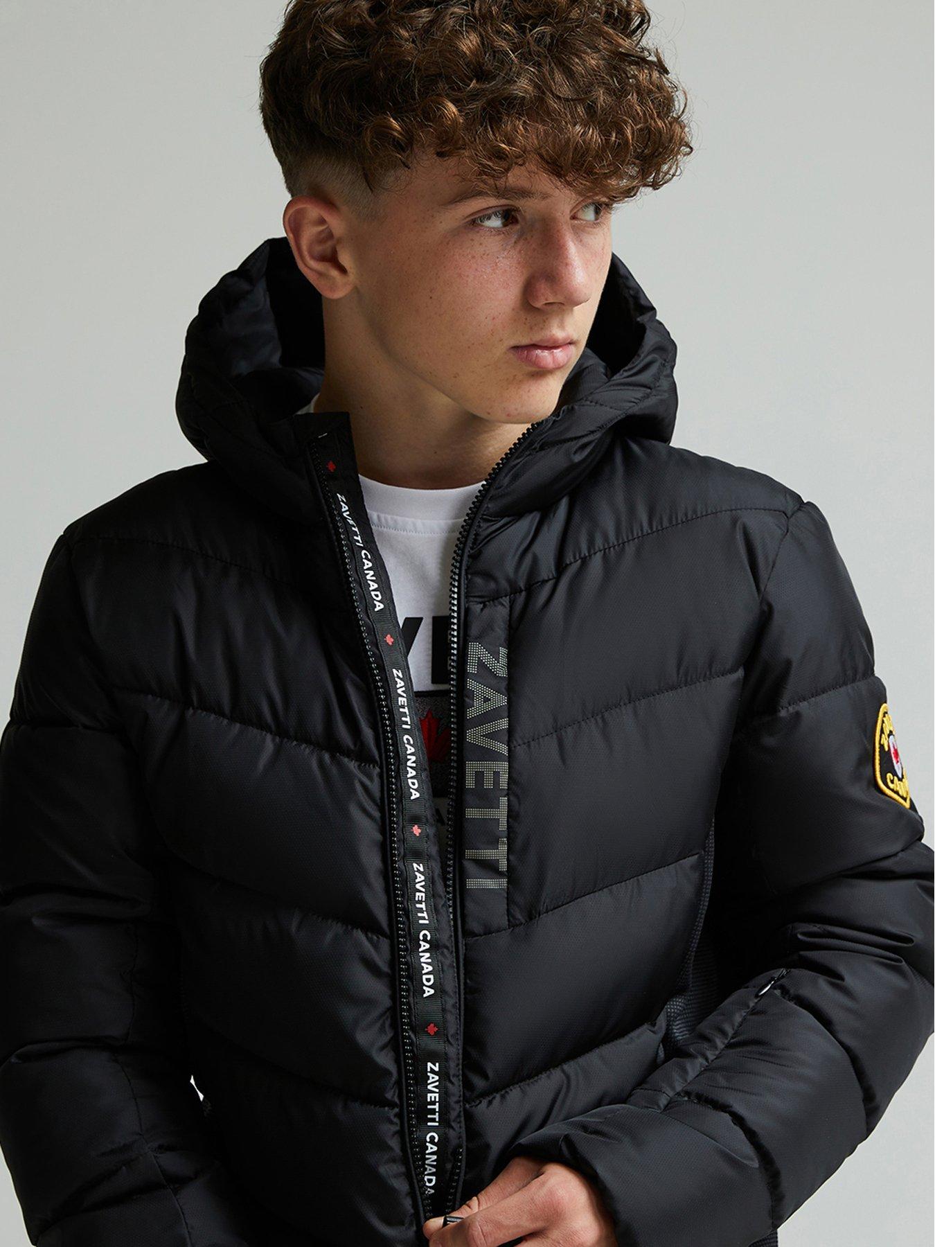 Zavetti Canada Junior Boys Fallori Hybrid Puffer Jacket - Black | Very