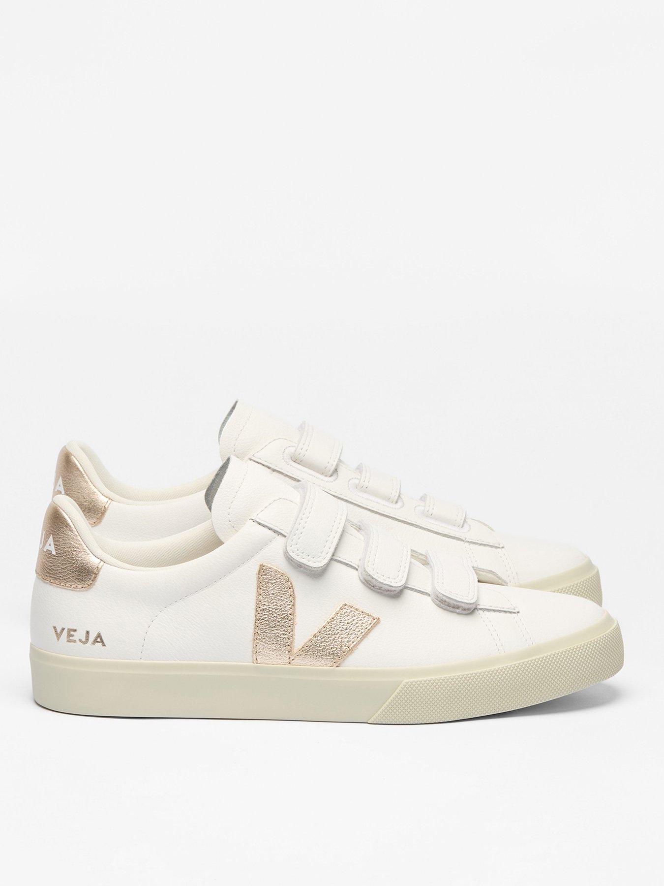 Veja Womens Recife Logo Leather Trainer - White | Very