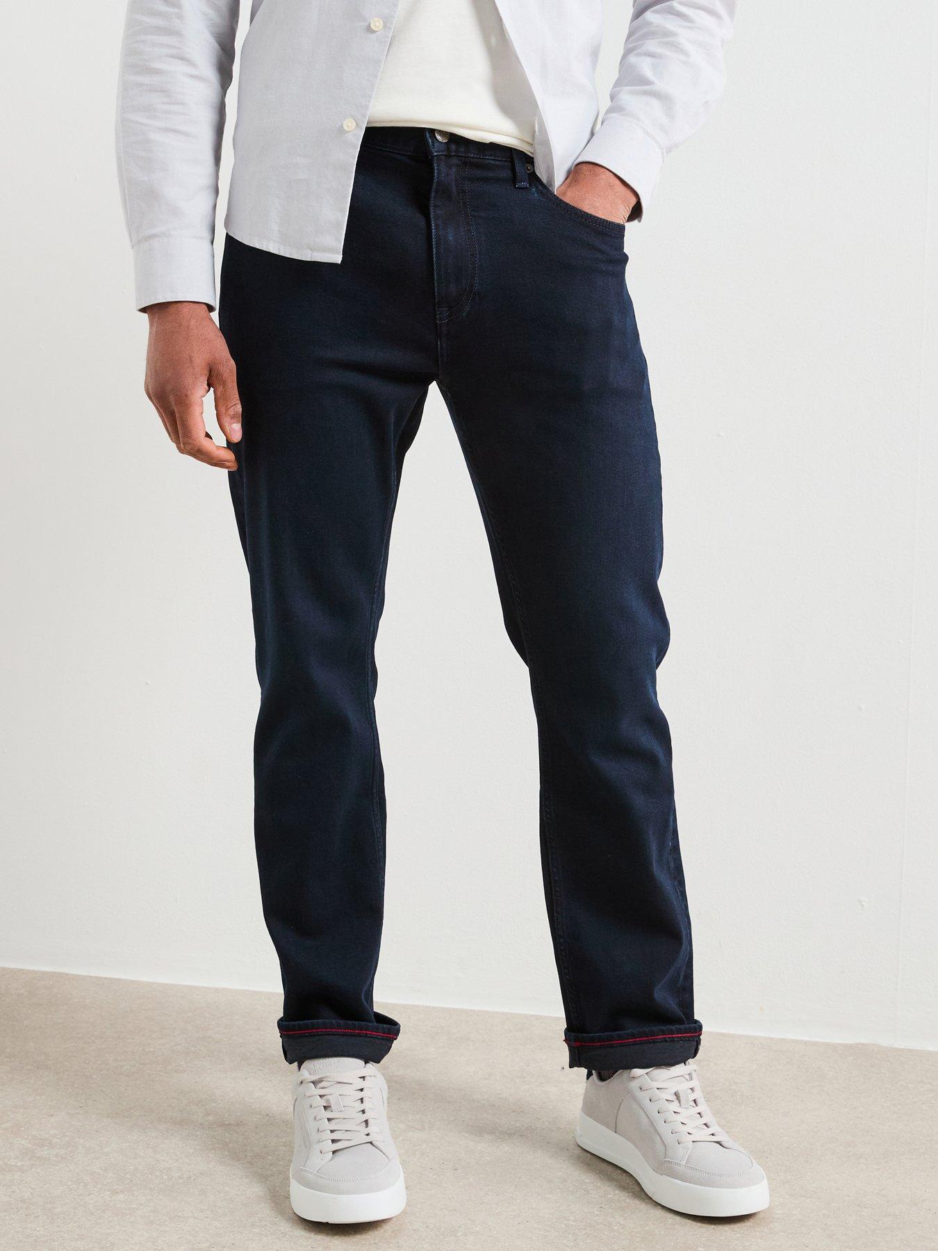 Tommy Hilfiger Regular Mercer Night Blue Straight Fit Jeans - Dark Blue ...