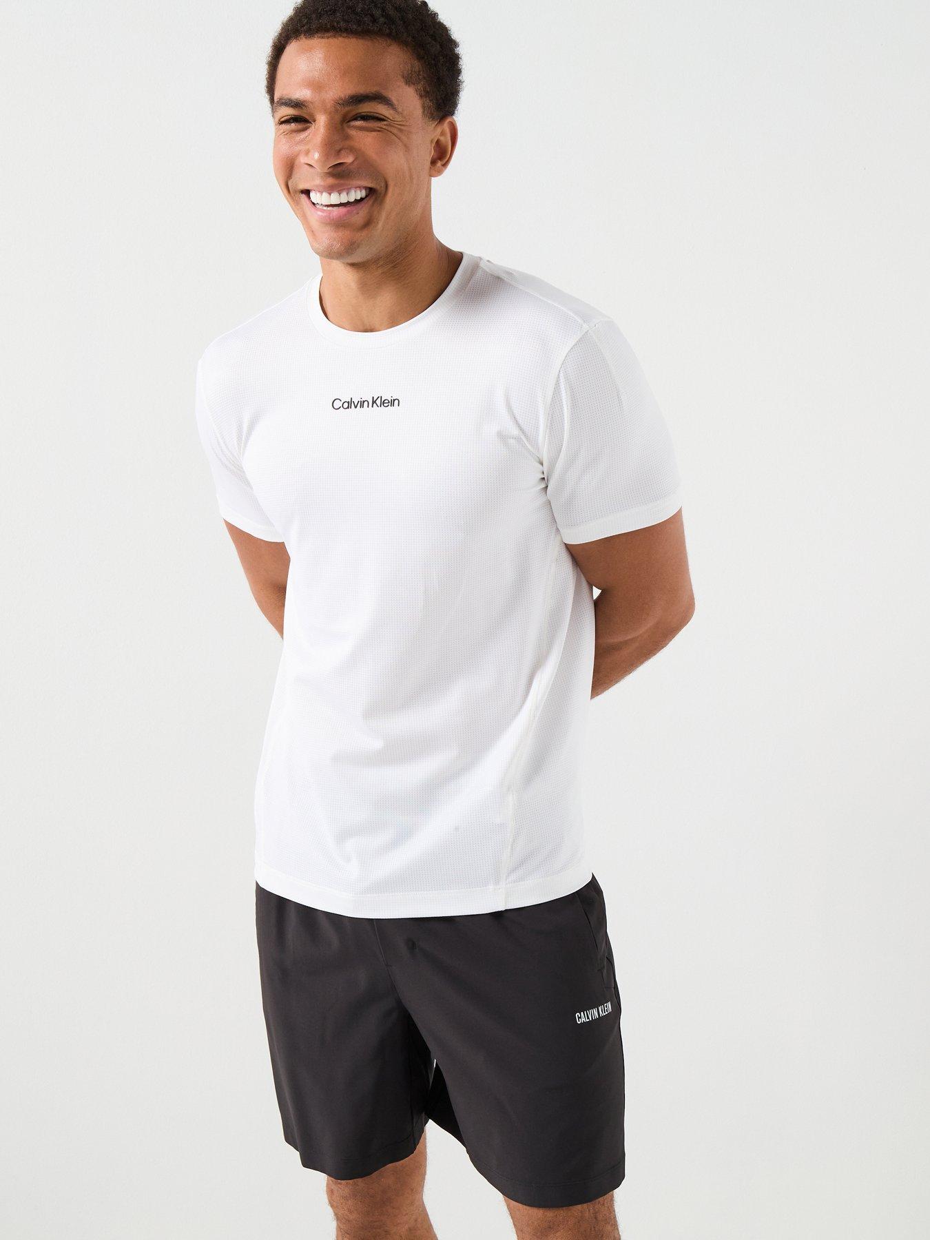 Calvin Klein Sport Ck Icon Short Sleeve Performance T-Shirt - White | Very