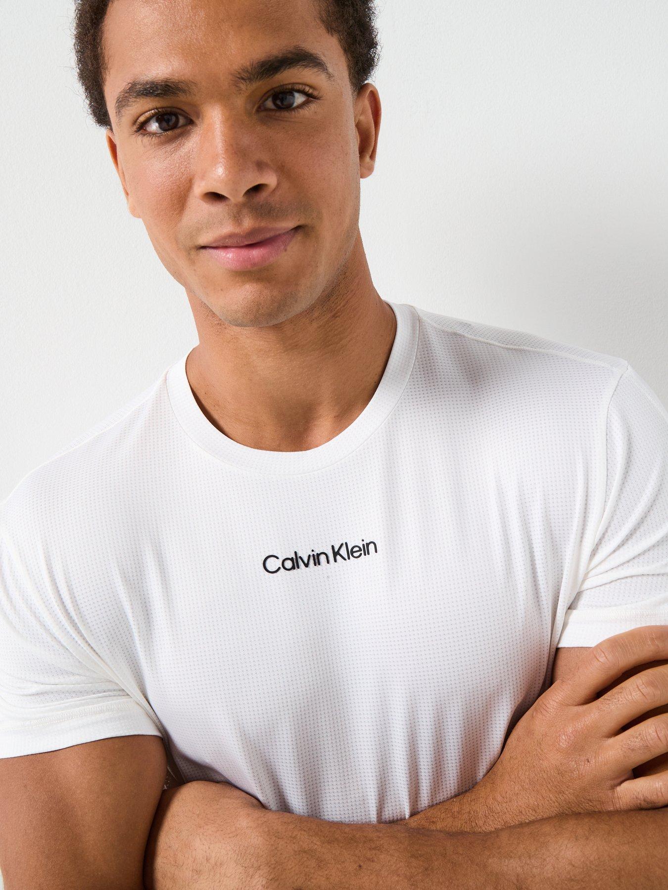 Calvin Klein Sport Ck Icon Short Sleeve Performance T-Shirt - White | Very