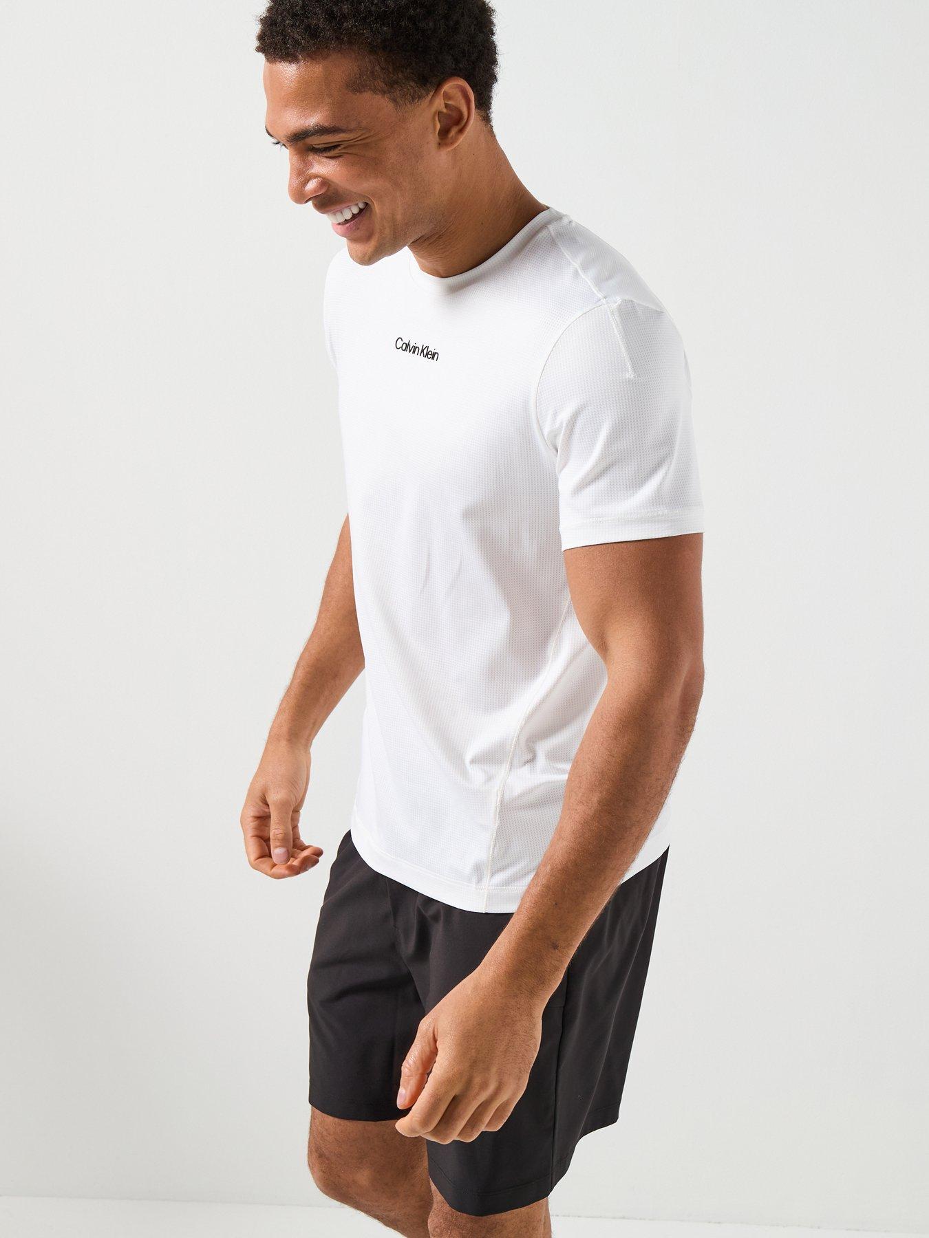 Calvin Klein Sport Ck Icon Short Sleeve Performance T-Shirt - White | Very