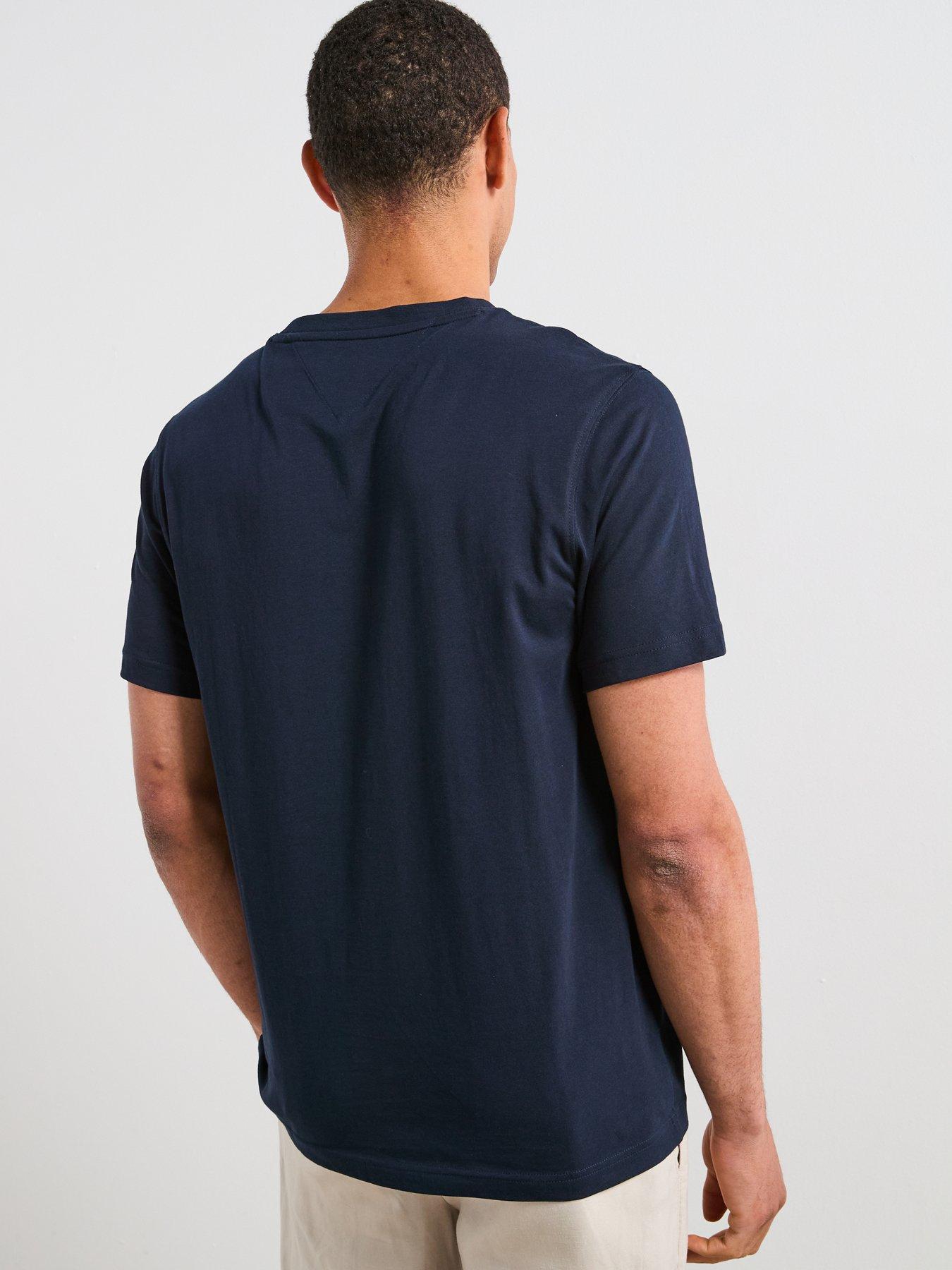 Tommy Hilfiger Colour Block Graphic Logo T-Shirt - Navy | Very