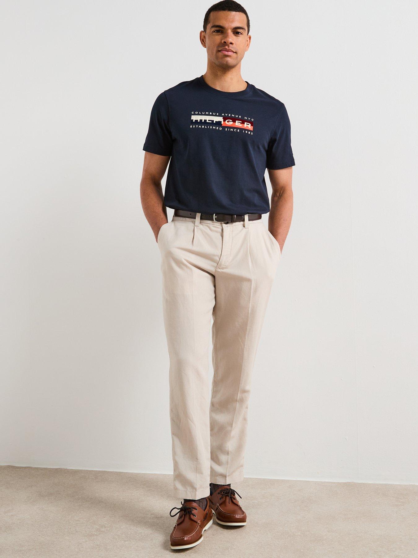 Tommy Hilfiger Colour Block Graphic Logo T-Shirt - Navy | Very