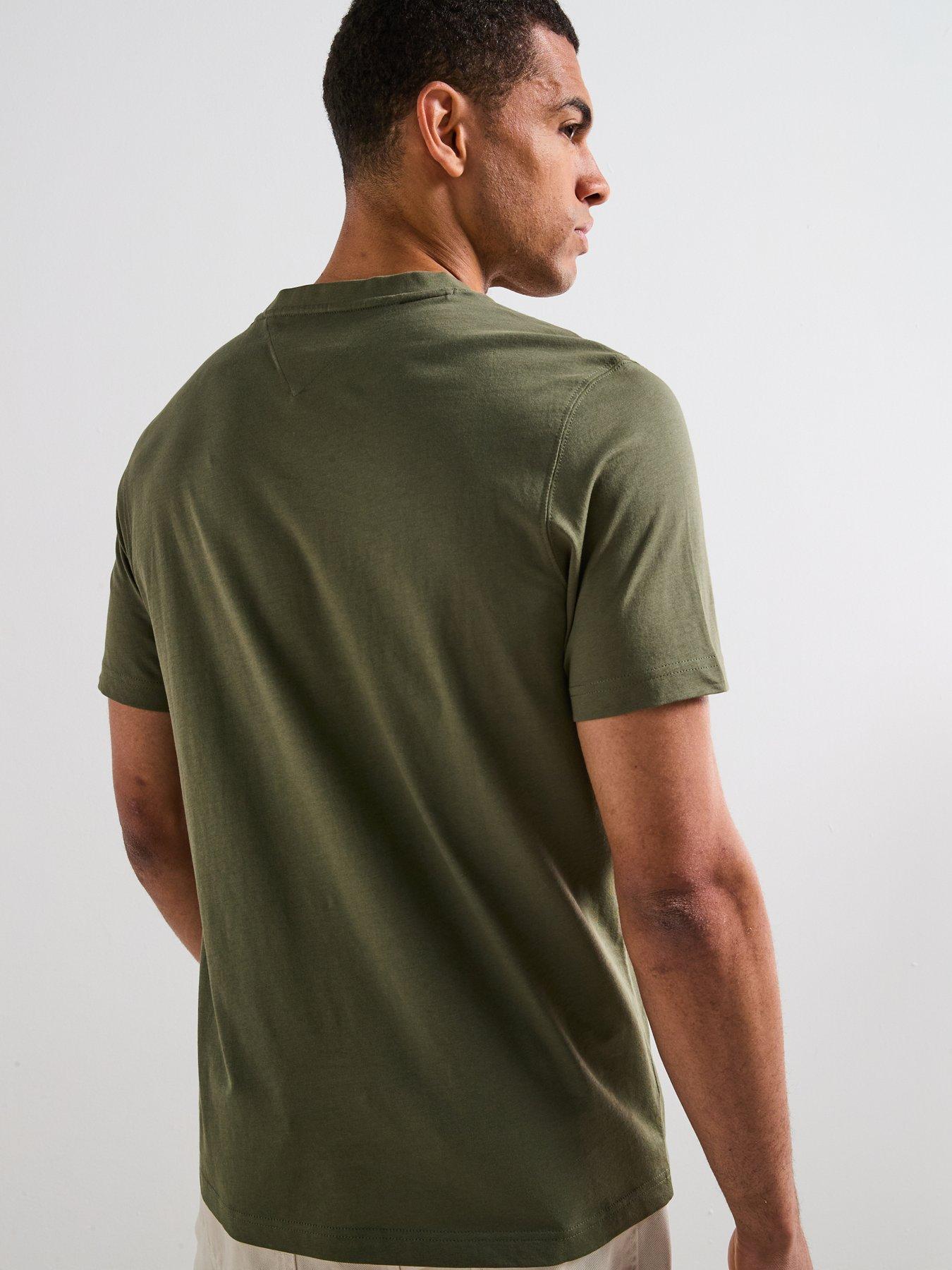 Tommy Hilfiger Colour Block Graphic Logo T-Shirt - Khaki | Very