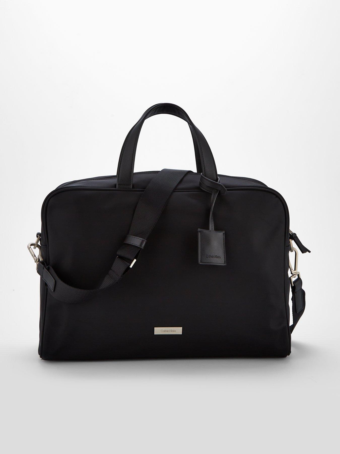 Calvin Klein Sleek Large Commuter Work Satchel Bag - Black | Very