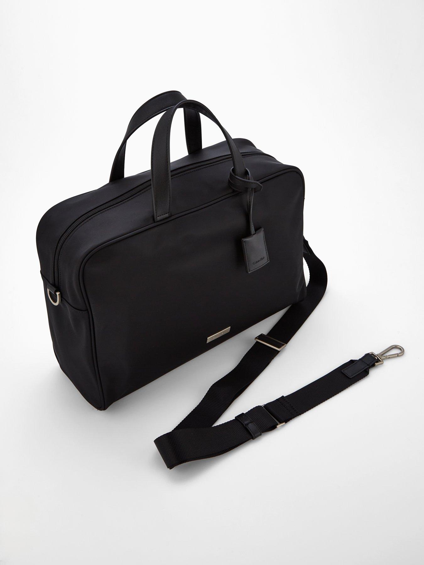 Calvin Klein Sleek Large Commuter Work Satchel Bag - Black | Very