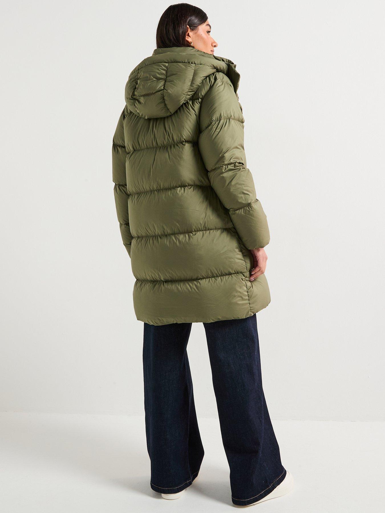 Tommy Hilfiger Padded Mid Length Down Coat - Green | Very
