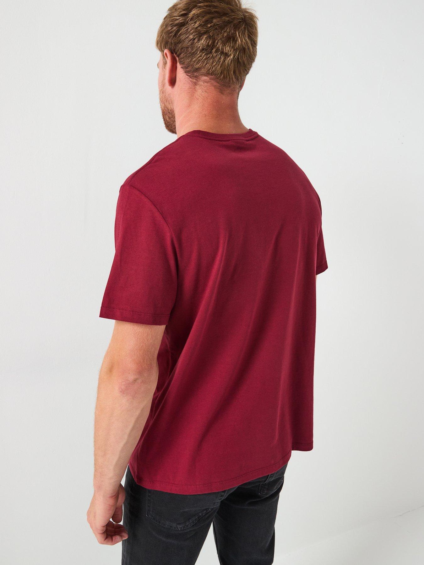 Calvin Klein Cursive Graphic Logo T-Shirt - Dark Red | Very