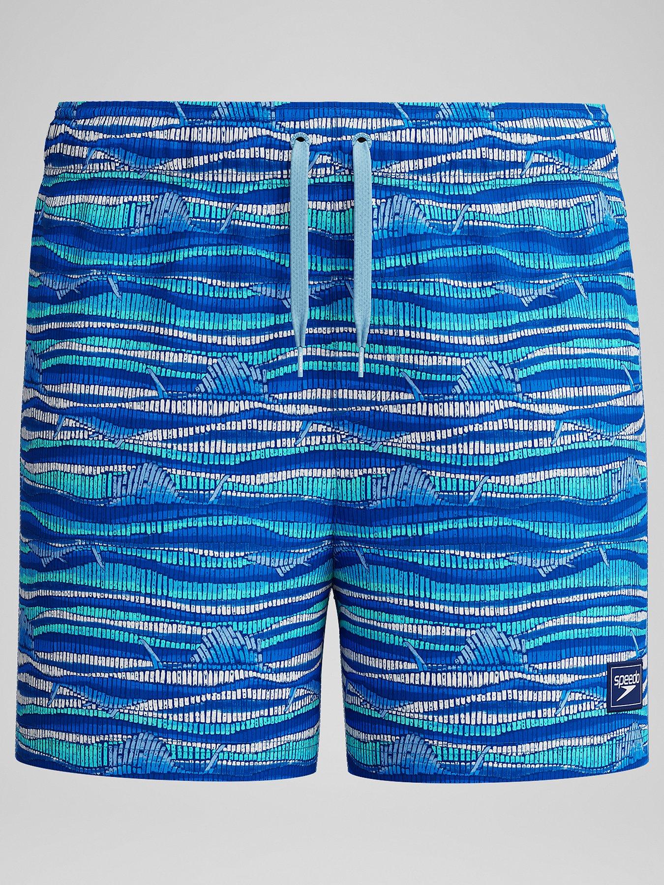 Speedo Boys Digi Printed 13 Inch Watershorts - Blue | Very