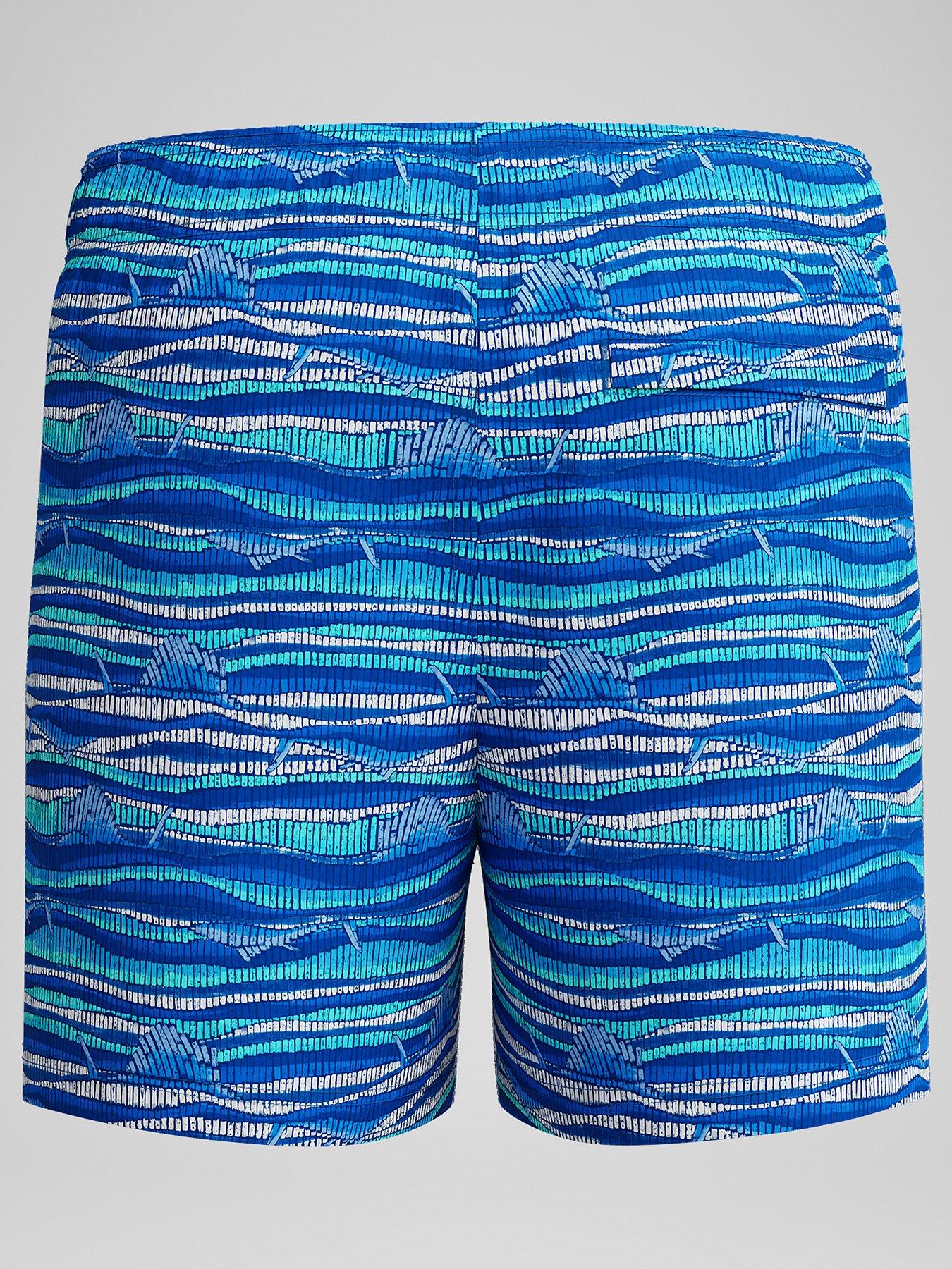 Speedo Boys Digi Printed 13 Inch Watershorts - Blue | Very