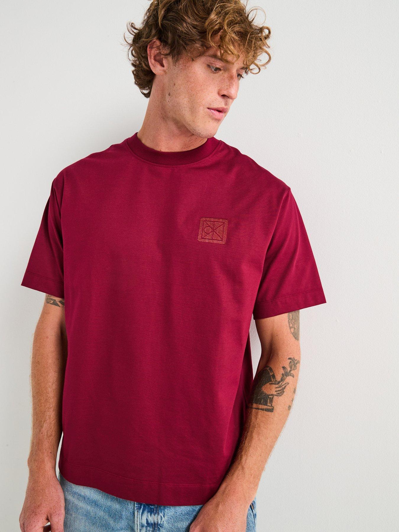 Calvin Klein Ck Patch Emblem T-Shirt - Dark Red | Very