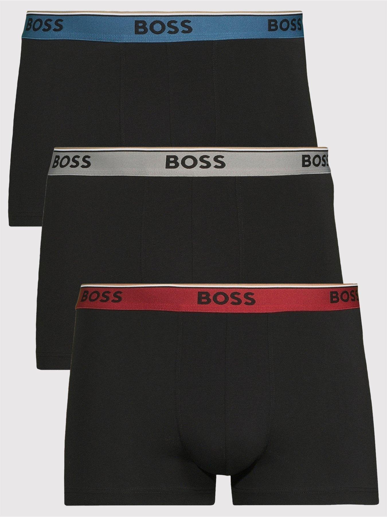 BOSS Bodywear 3 Pack Power Contrast Waistband Trunks - Assorted | Very