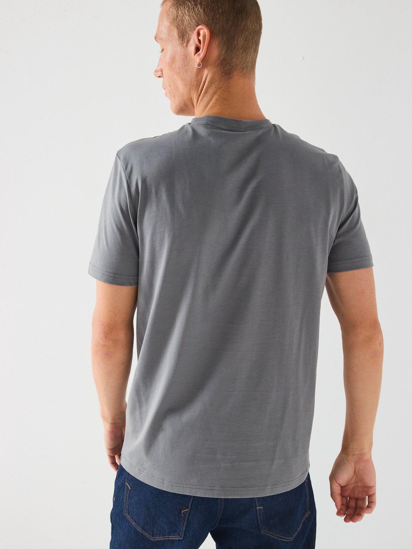 BOSS Large Logo T-Shirt - Light Grey | Very