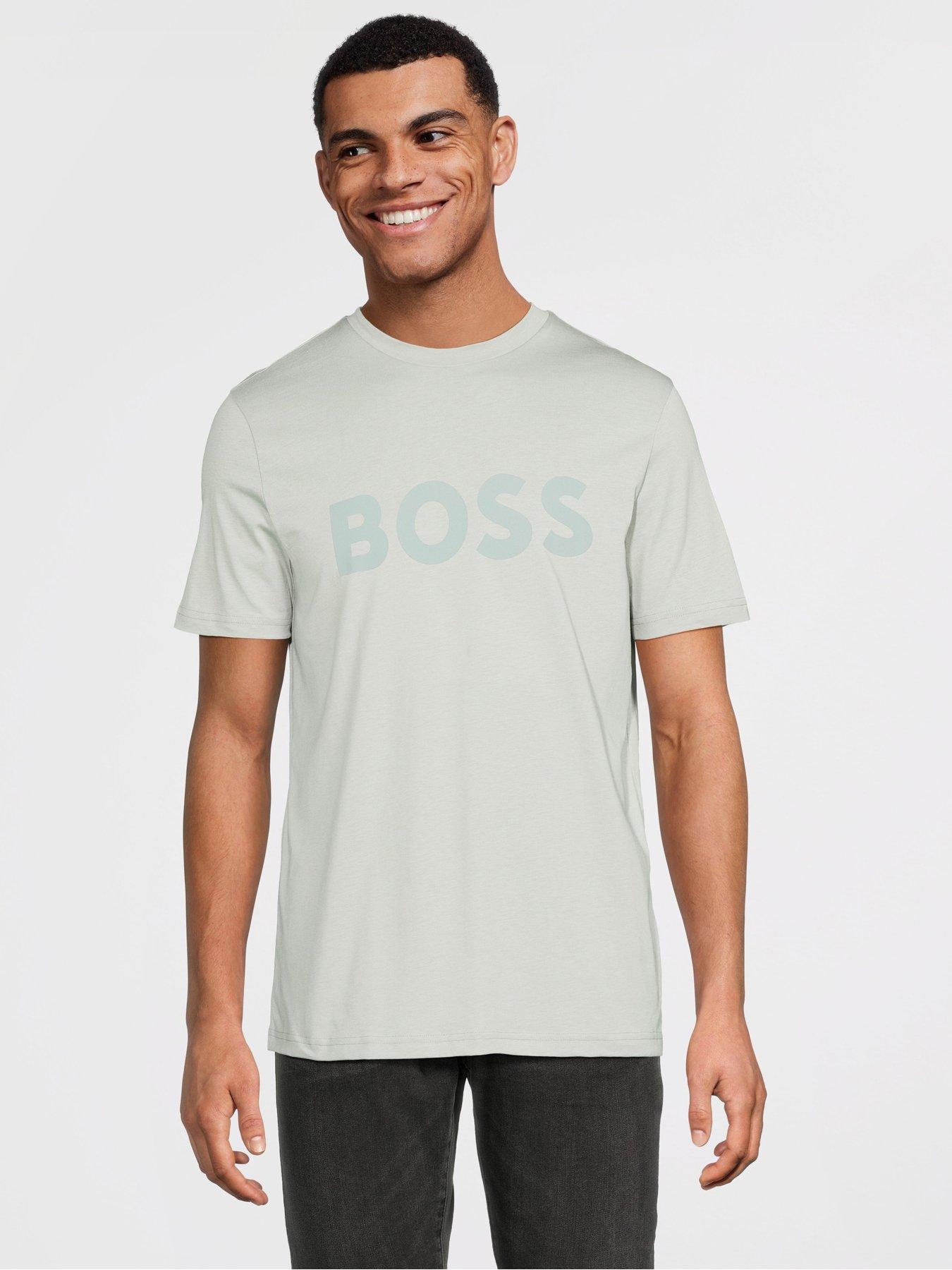 BOSS Large Logo T-Shirt - Light Green | Very