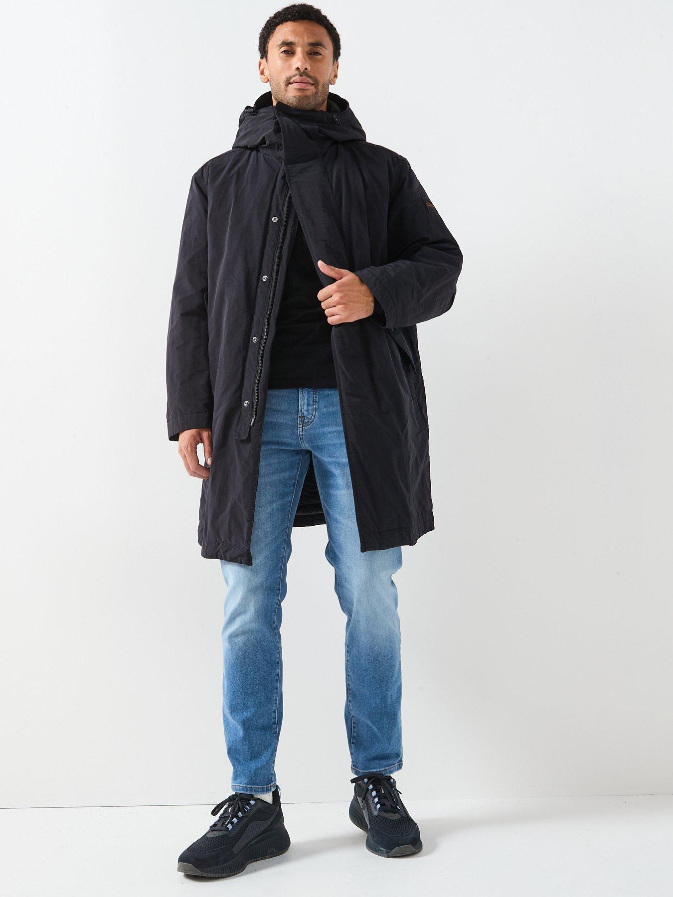BOSS Ohave Oversize Fit Long Parka - Black | Very
