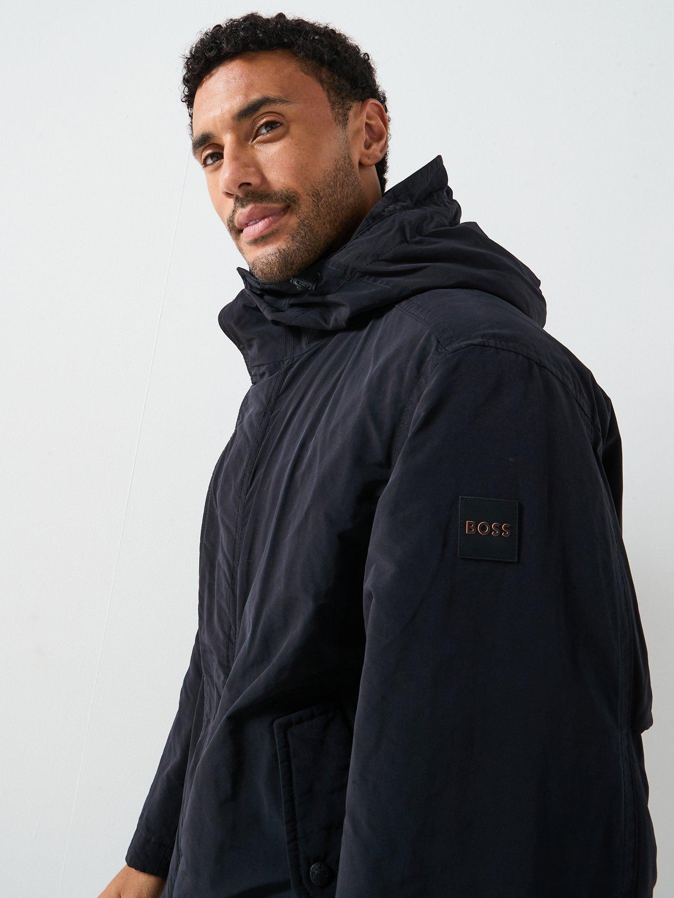 BOSS Ohave Oversize Fit Long Parka - Black | Very