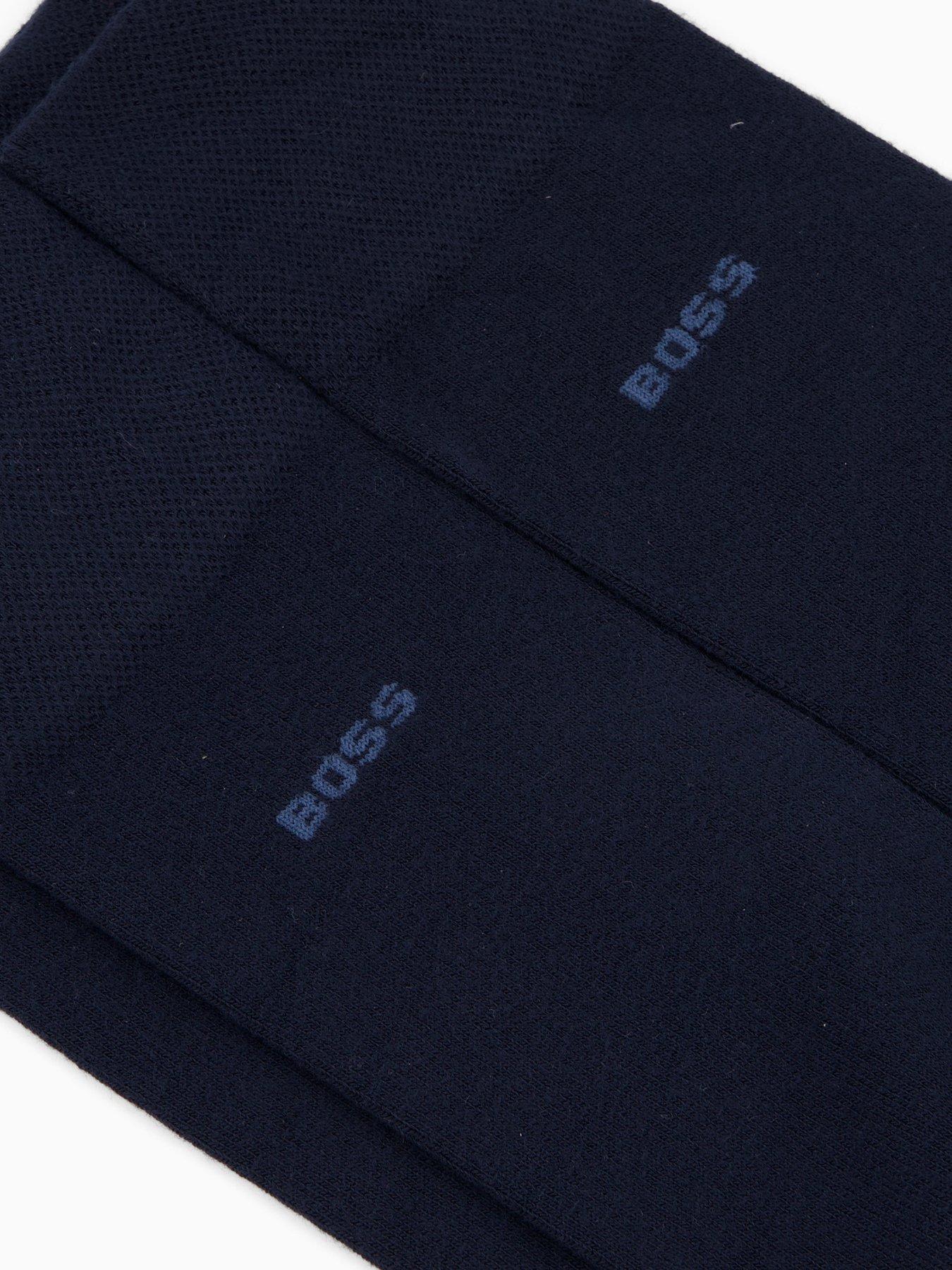 BOSS Bodywear 2 Pack Bamboo Crew Socks - Navy | Very